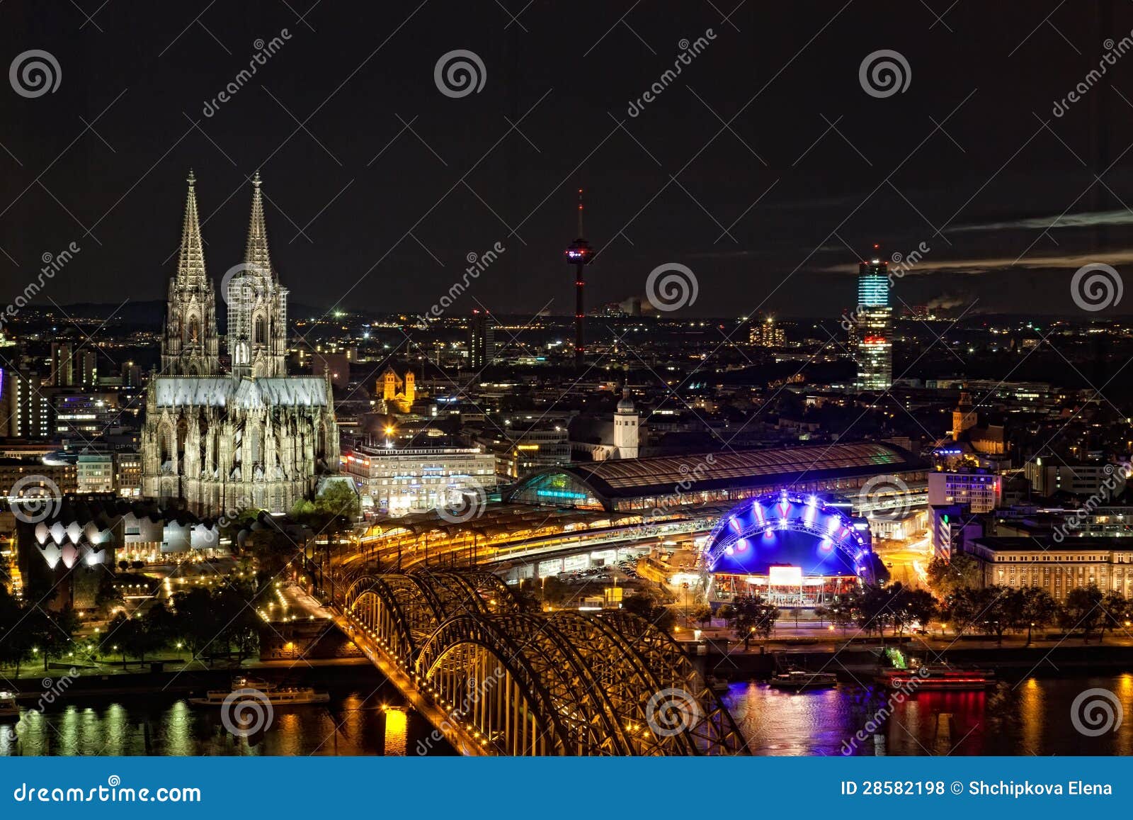 View of Cologne stock photo. Image of boat, view, blue - 28582198