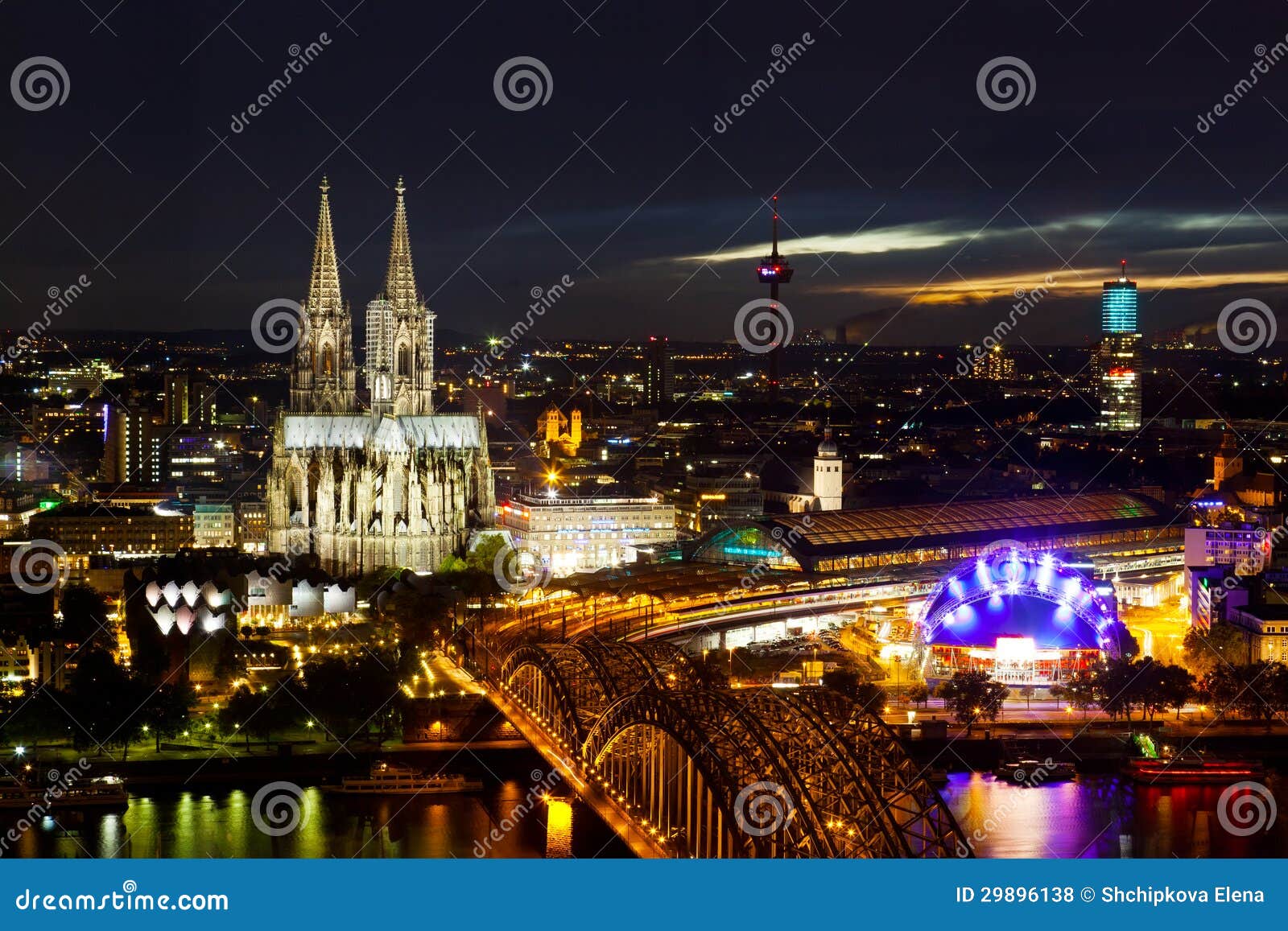 View of Cologne stock photo. Image of cathedral, cityscape - 29896138