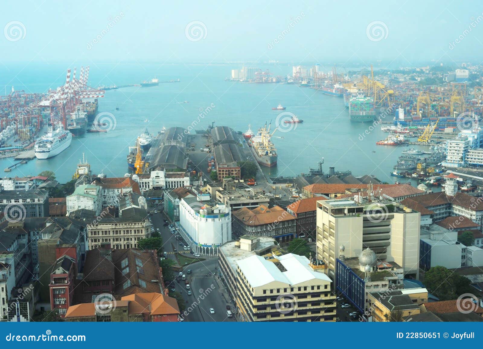 View on Colombo harbor stock image. Image of destinations - 22850651