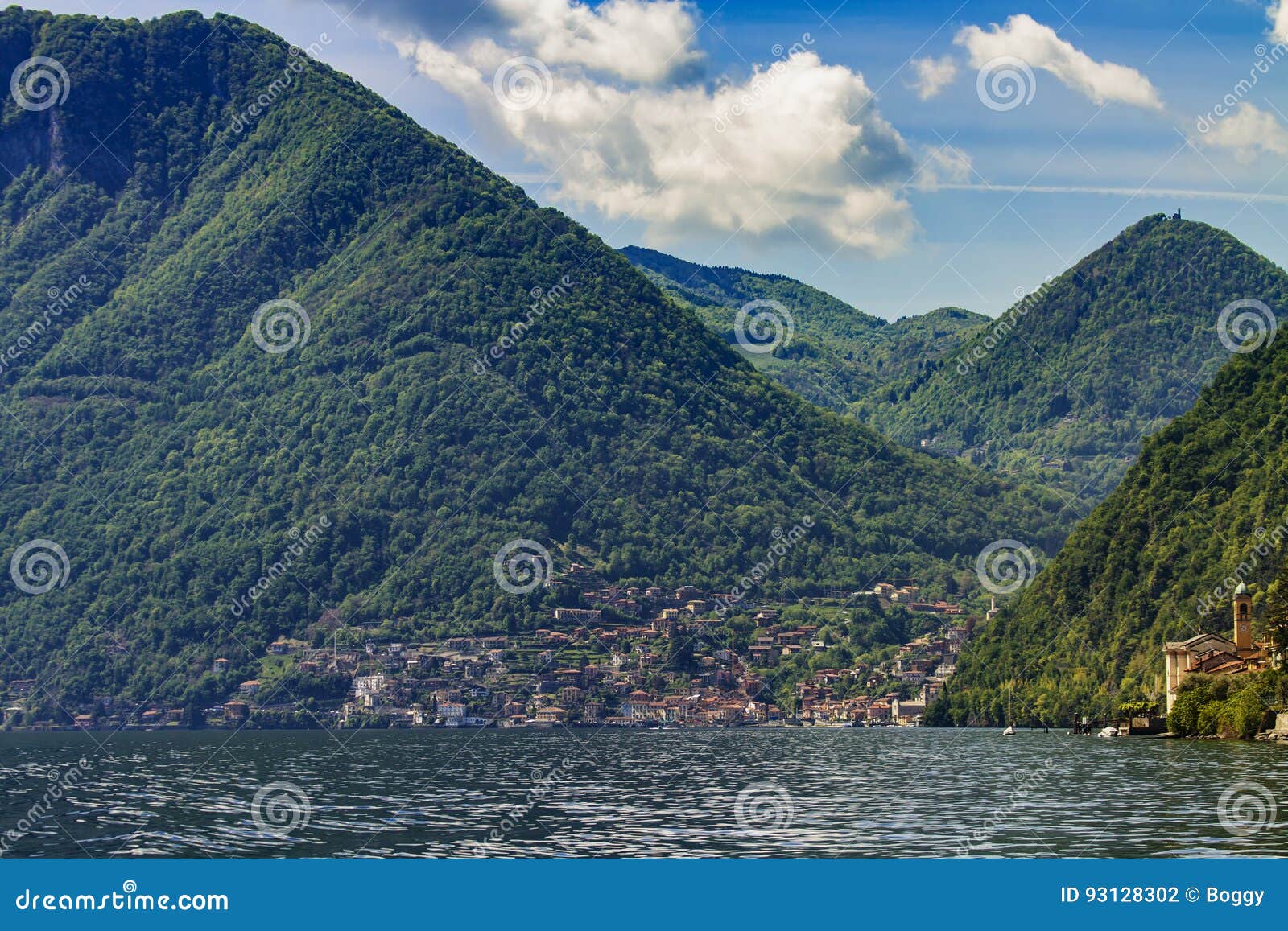 Colonno, Como Lake, Italy stock photo. Image of landscape - 93128302