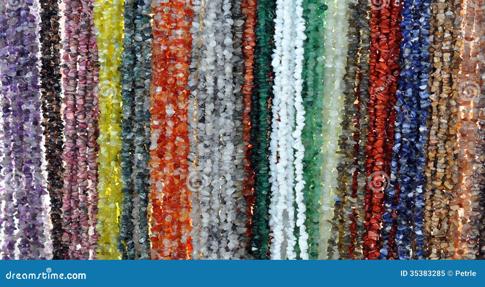 View of Colored Stones on a Chain Stock Image - Image of view, arts ...