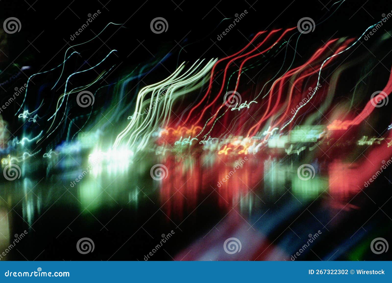 View of Colorful Light Trails from Cars Stock Photo - Image of pattern ...