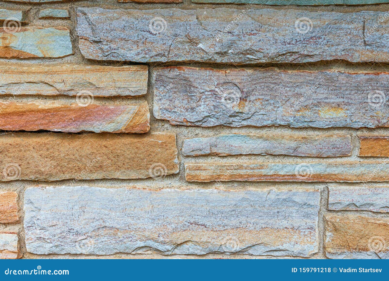 View of Colorful Old Natural Stone Wall Pattern Stock Photo - Image of ...