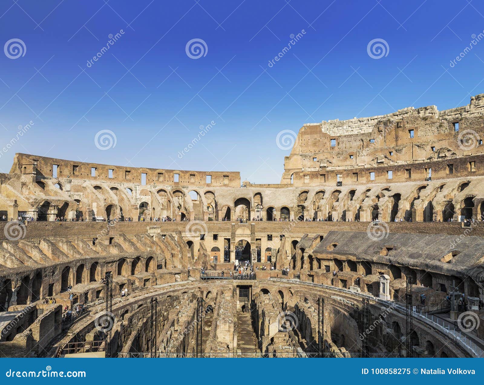 View of the Colosseum Inside, Rome Editorial Image - Image of arena ...