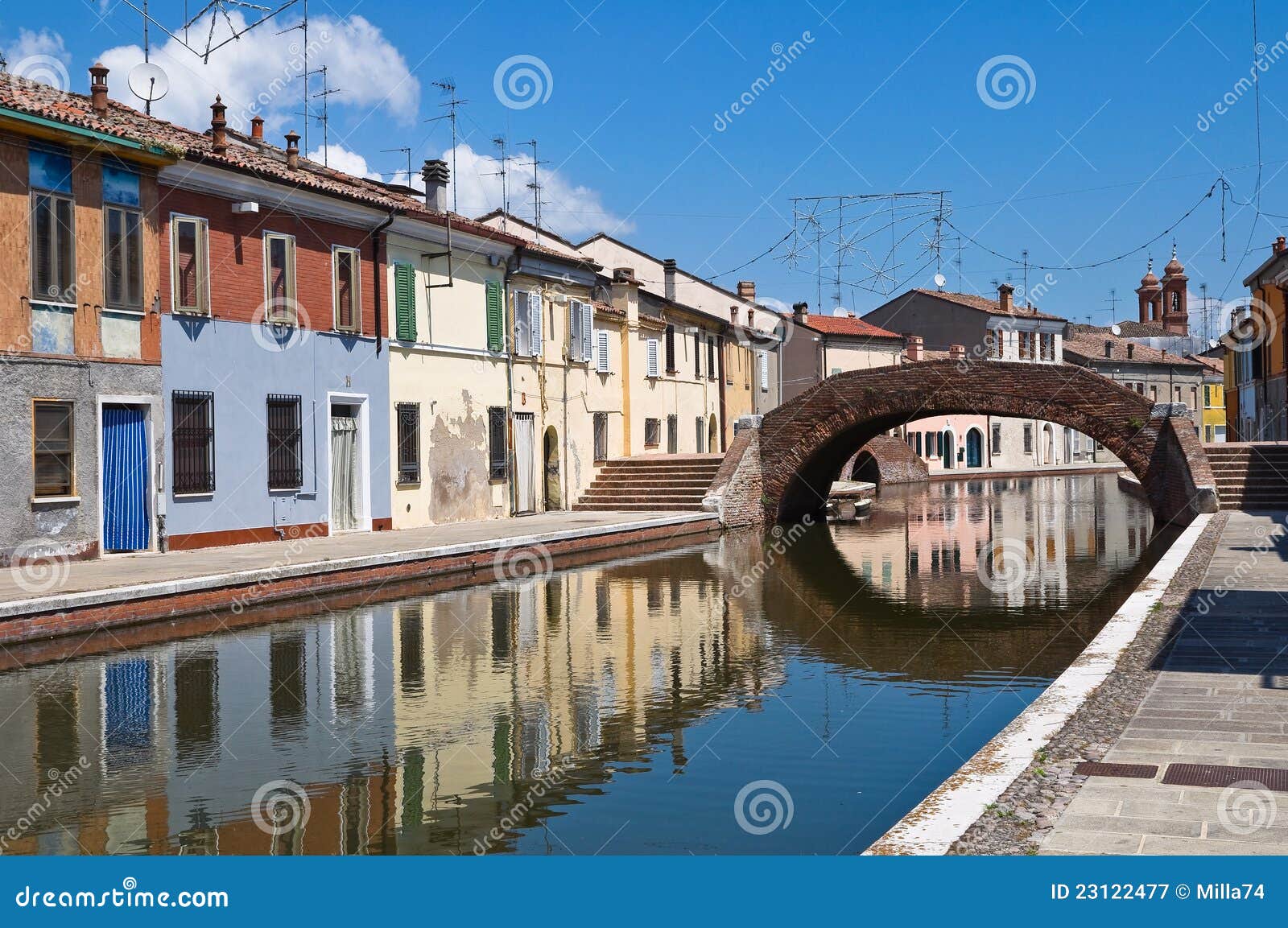 View of Comacchio. Emilia-Romagna. Italy Stock Image - Image of ...