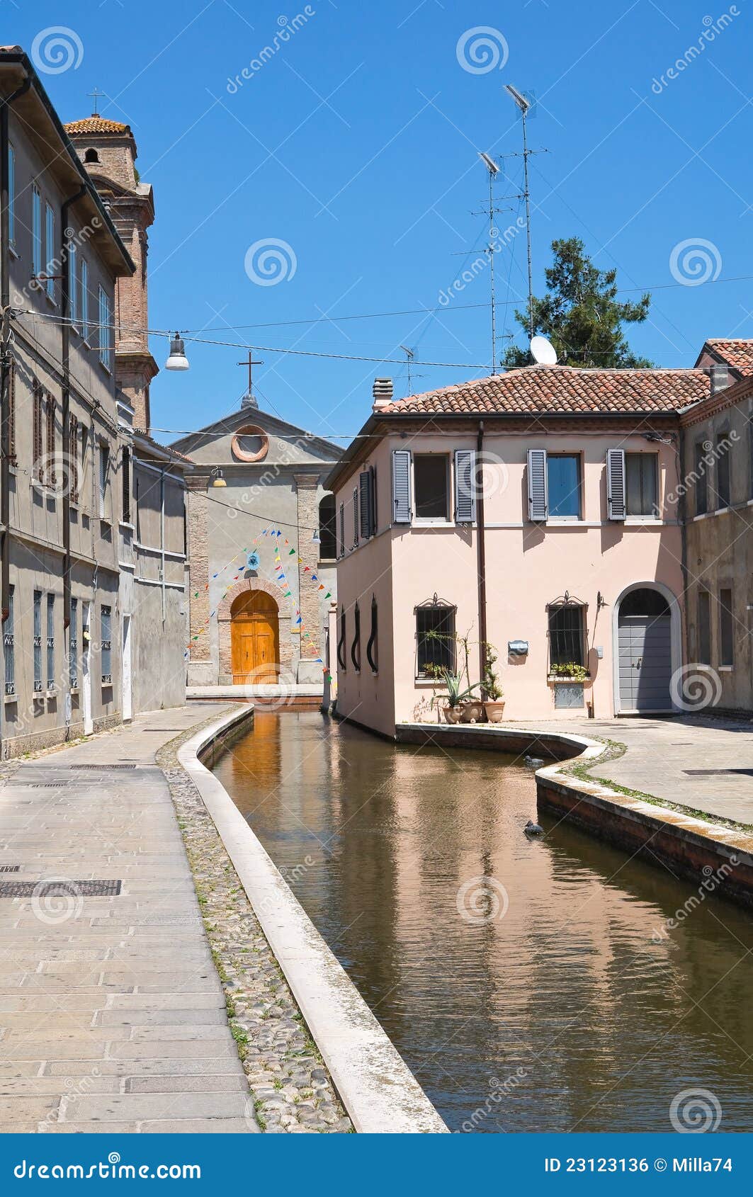 View of Comacchio. Emilia-Romagna. Italy Stock Photo - Image of ancient ...