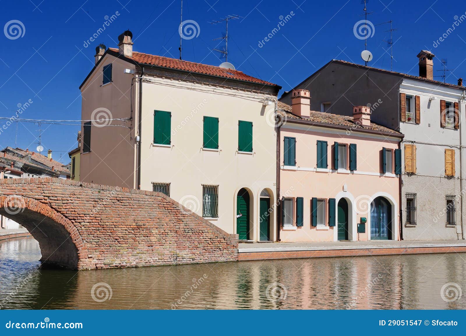 View of Comacchio, Ferrara, Emilia Romagna, Italy Stock Image - Image ...