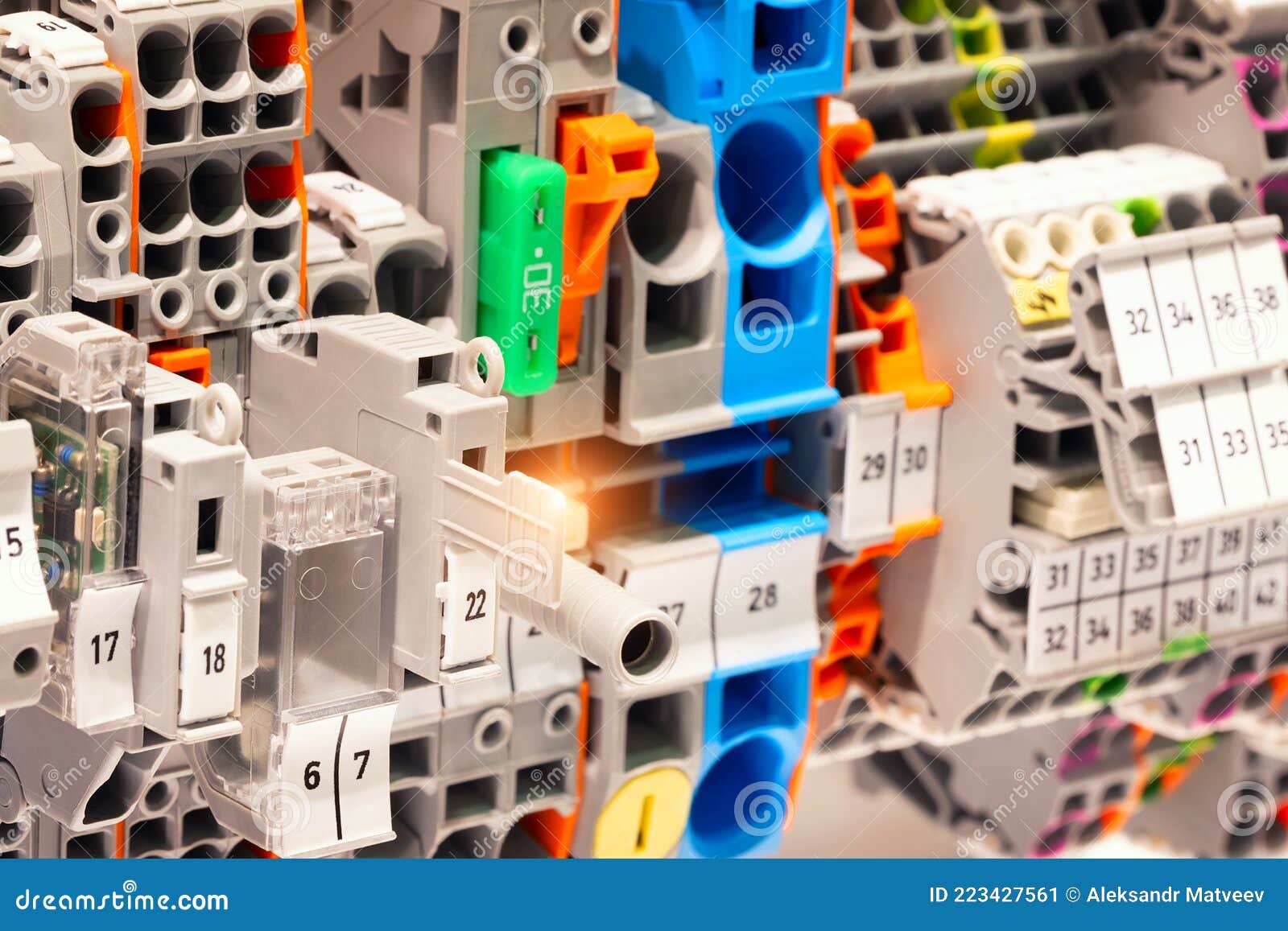 View of Communication Port Module on PLC Unit in Control Box of ...