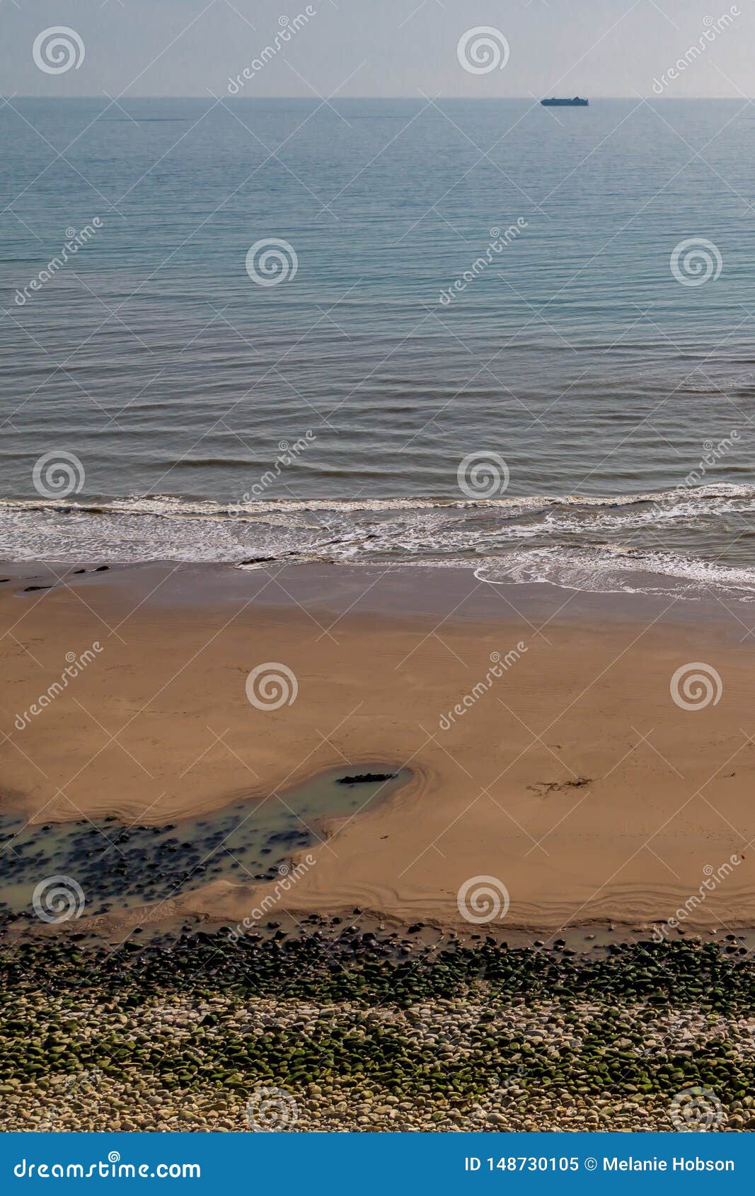 A View of Compton Bay, Isle of Wight Stock Image - Image of people ...