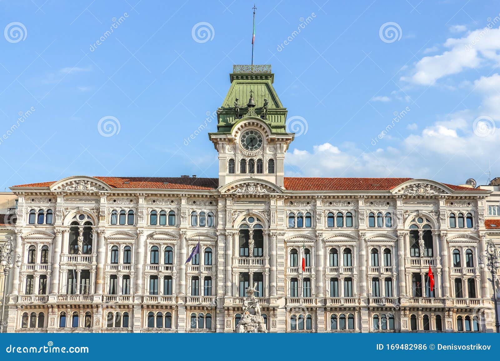 View of Comune Di Trieste Building in Sunny Day Editorial Photo - Image ...
