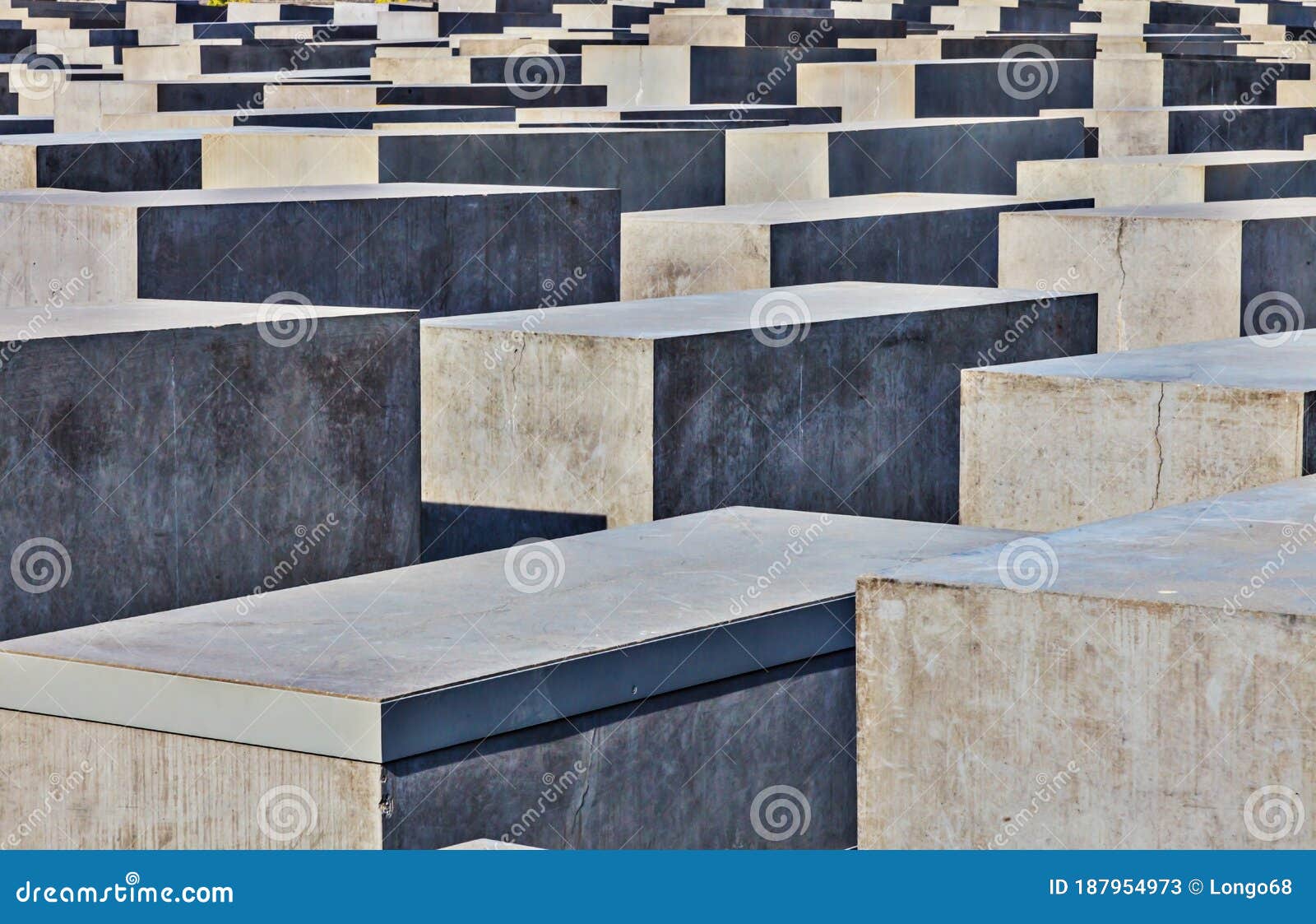View on Concrete Blocks of Holocaust Memorial in Berlin in Summer ...