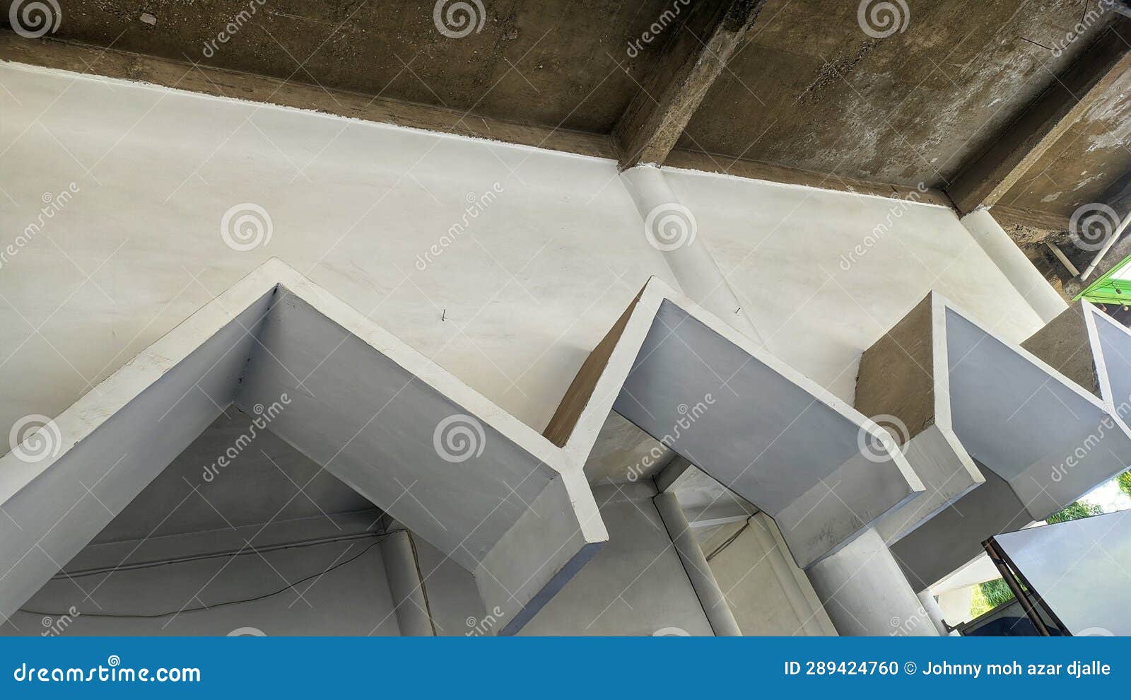 View Concrete Canopy of the Building Stock Photo - Image of brown ...