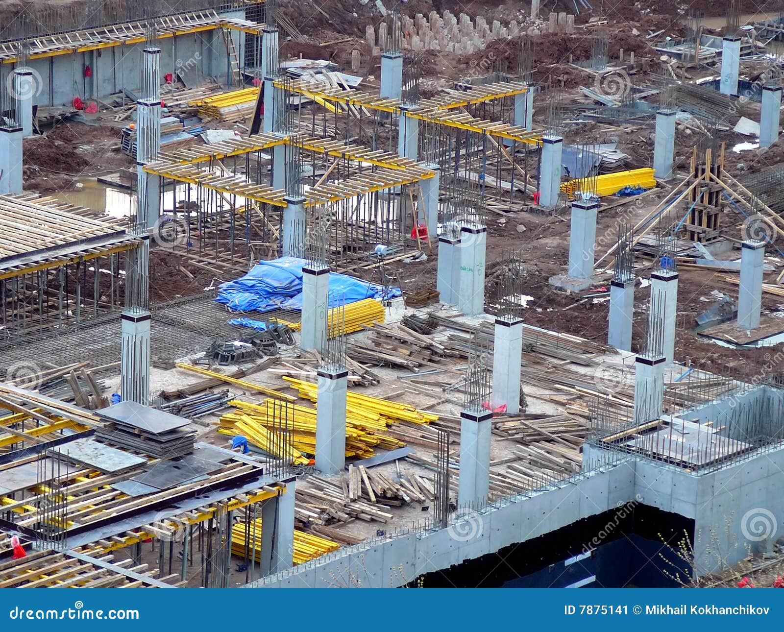 View on construction site stock image. Image of construction - 7875141