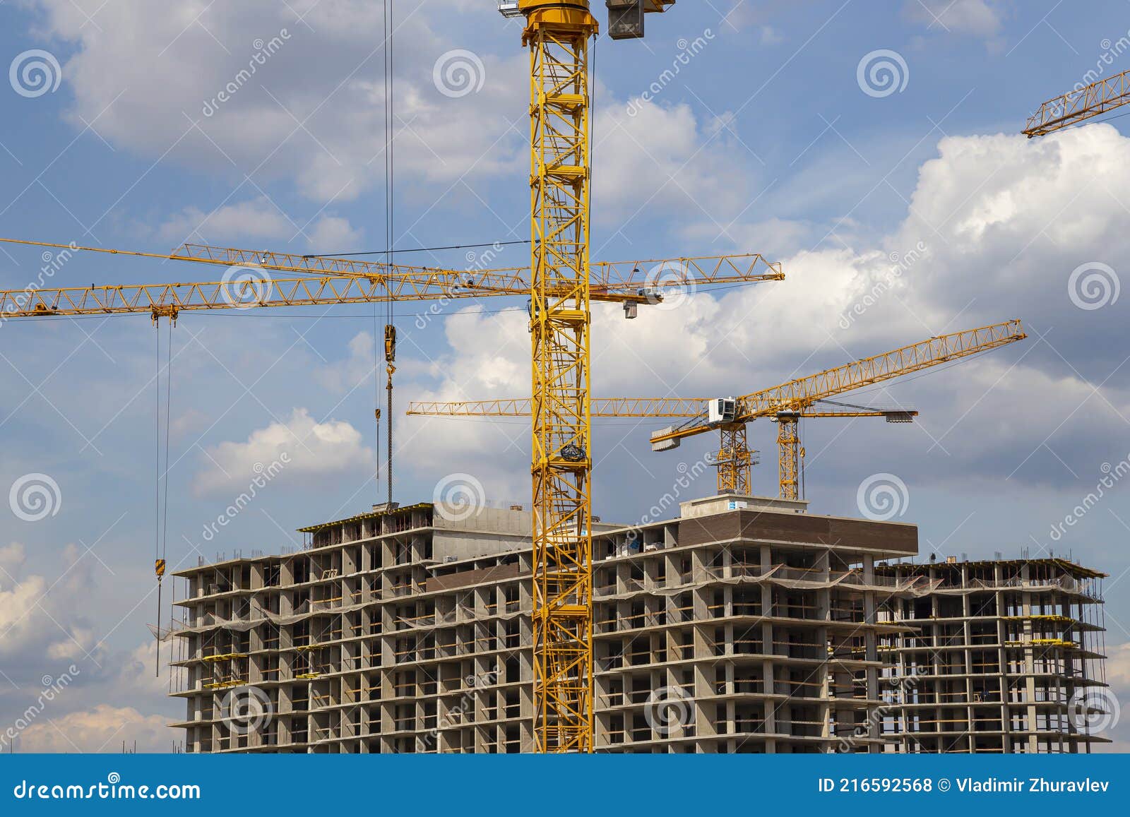 View of Construction Site, Industrial Image. Moscow, Russia Stock Photo ...