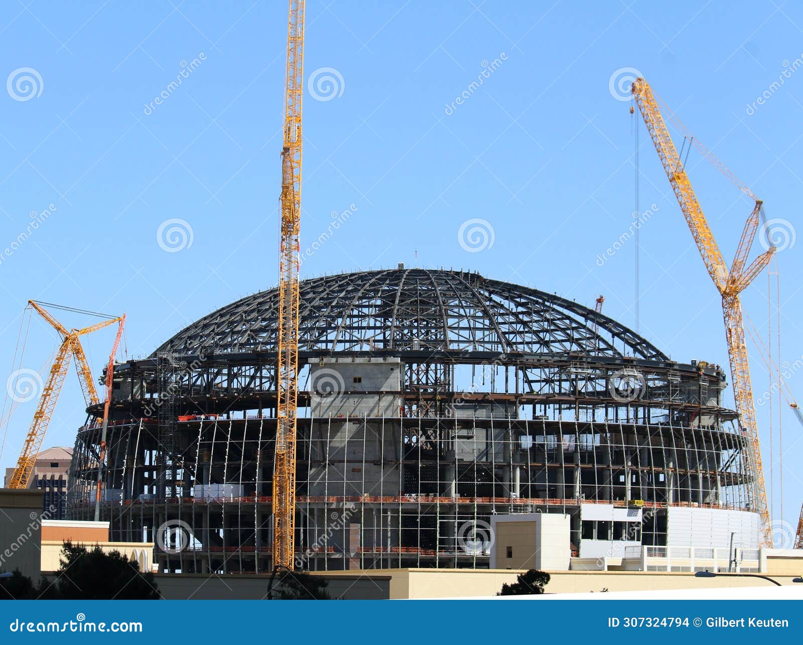 A View of the Construction Site of the MSG Sphere in Las Vegas. Stock ...