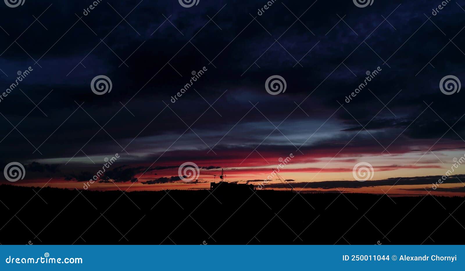 View of the Construction Site at Sunset Stock Footage - Video of ...