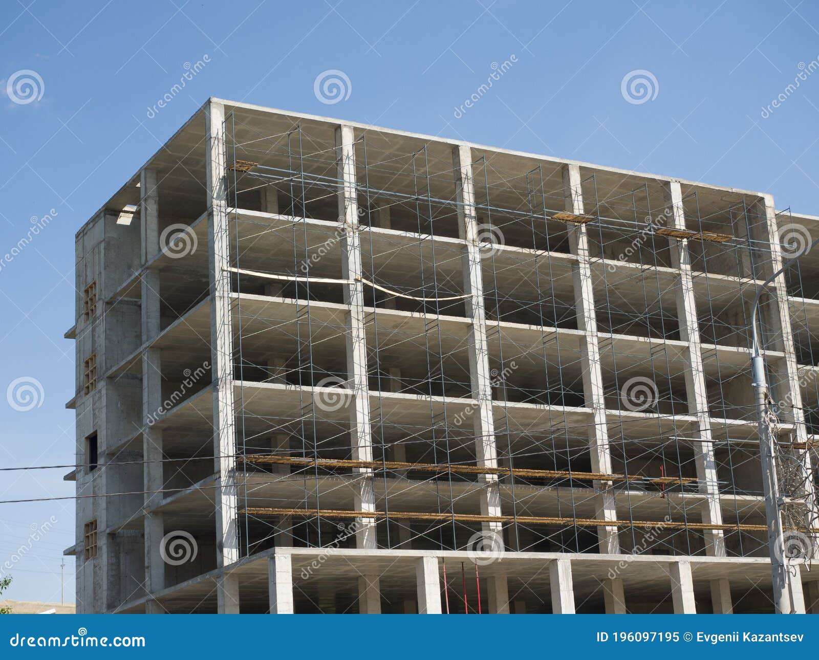 View of a Constructive Building Under Construction Stock Image - Image ...