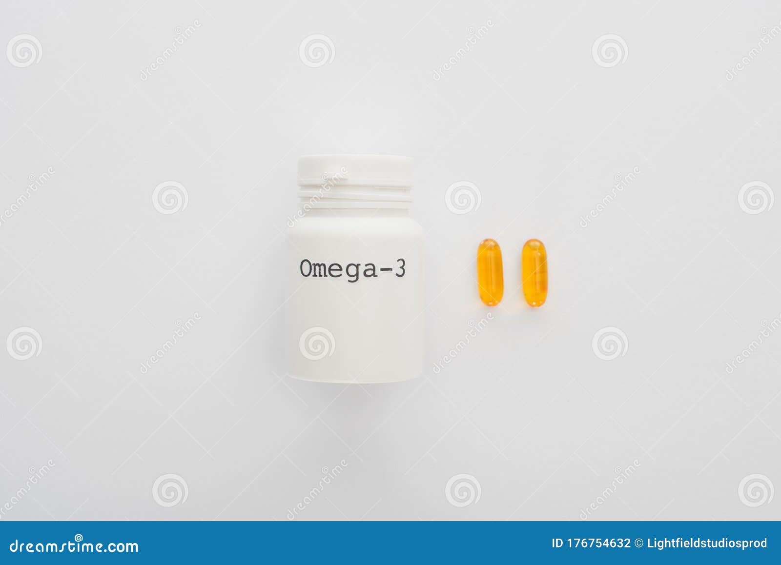View of Container with Omega-3 Stock Photo - Image of nutritional ...
