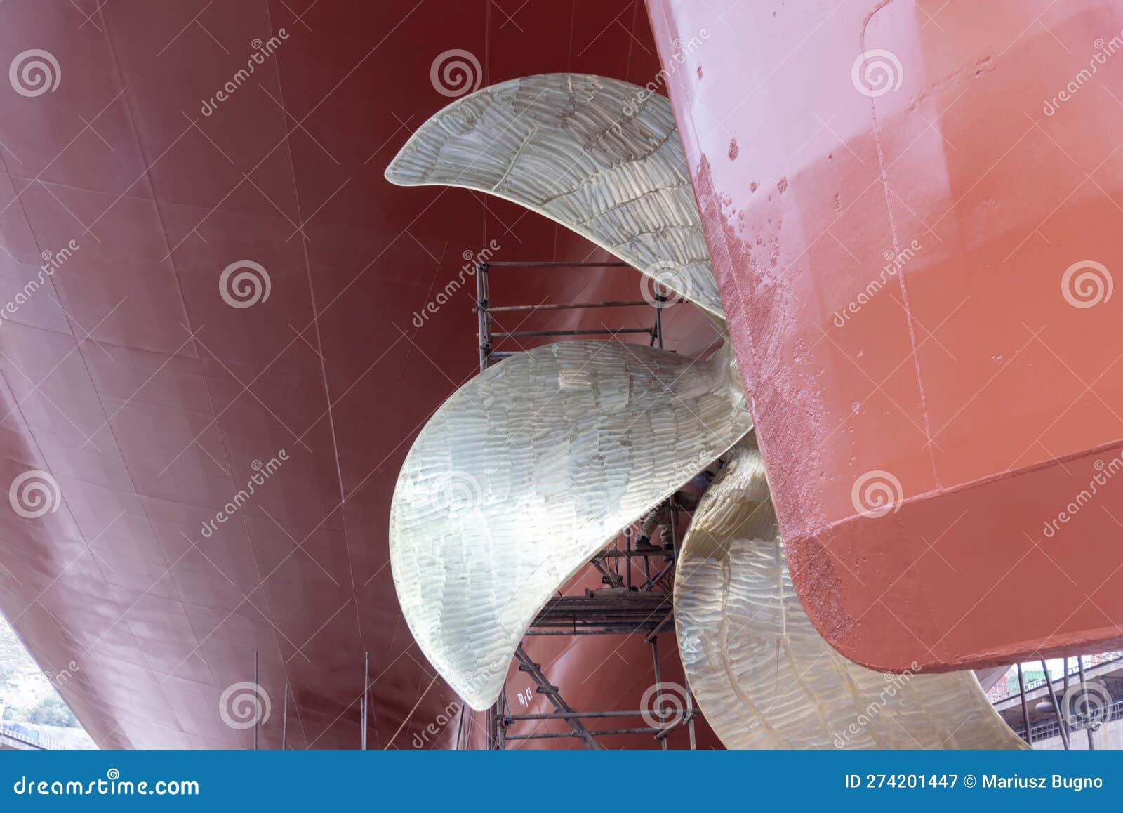 View on the Container Ship Rudder and Propeller. Stock Image - Image of ...