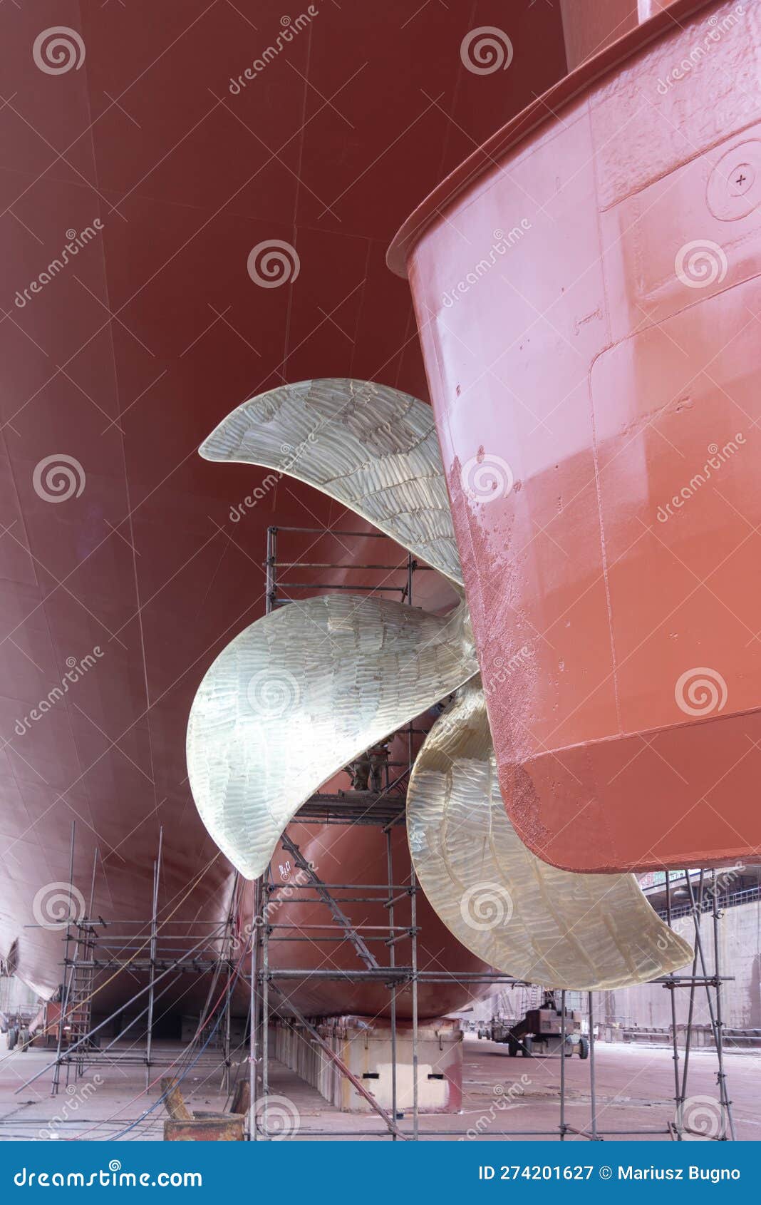 View on the Container Ship Rudder and Propeller. Stock Image - Image of ...