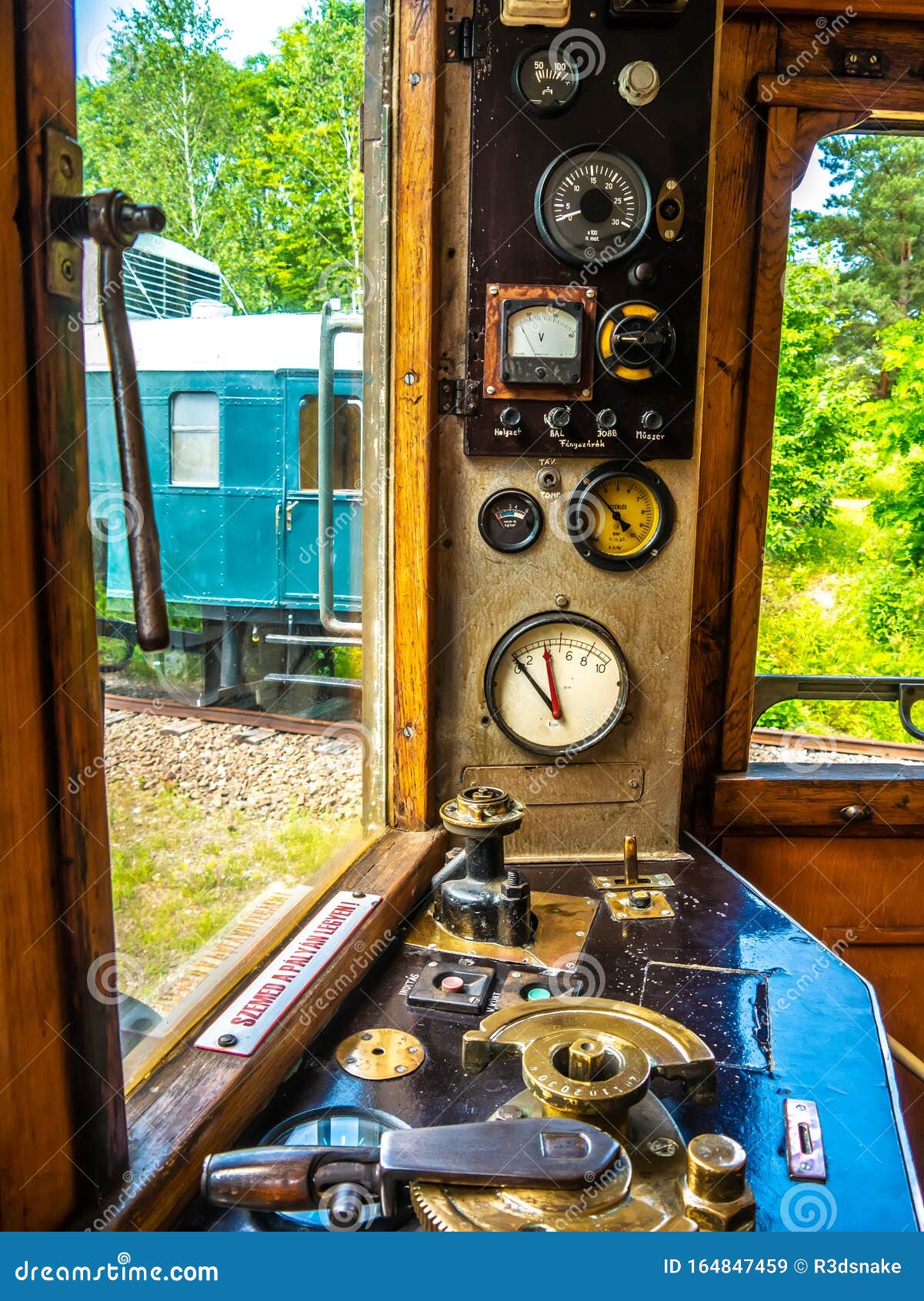 View on the Control Panel of a Retro Train in Szentendre Stock Image ...