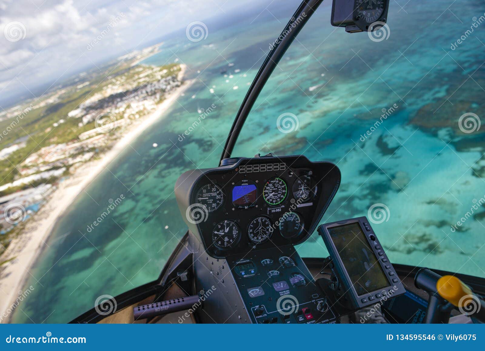 View of the Atlantic Ocean and the Coast of the Dominican Republic from ...