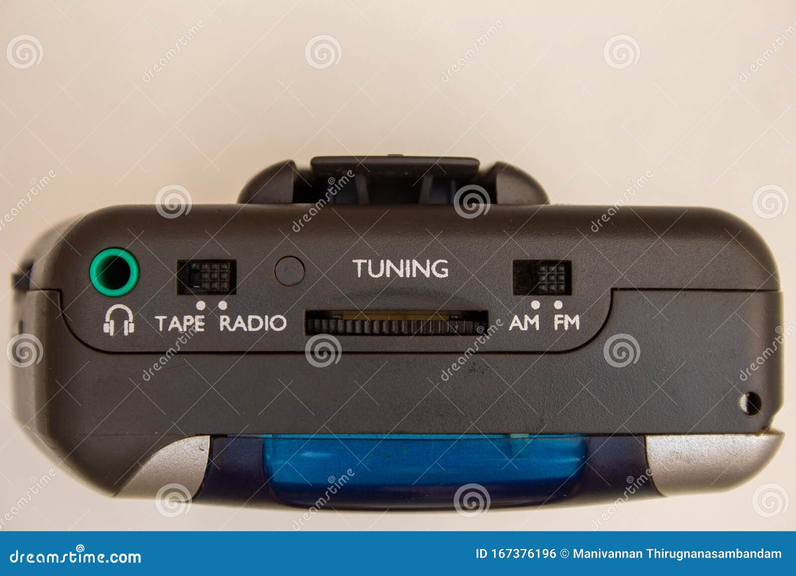 View of the Controls in a Vintage Personal Stereo Player. Portable ...