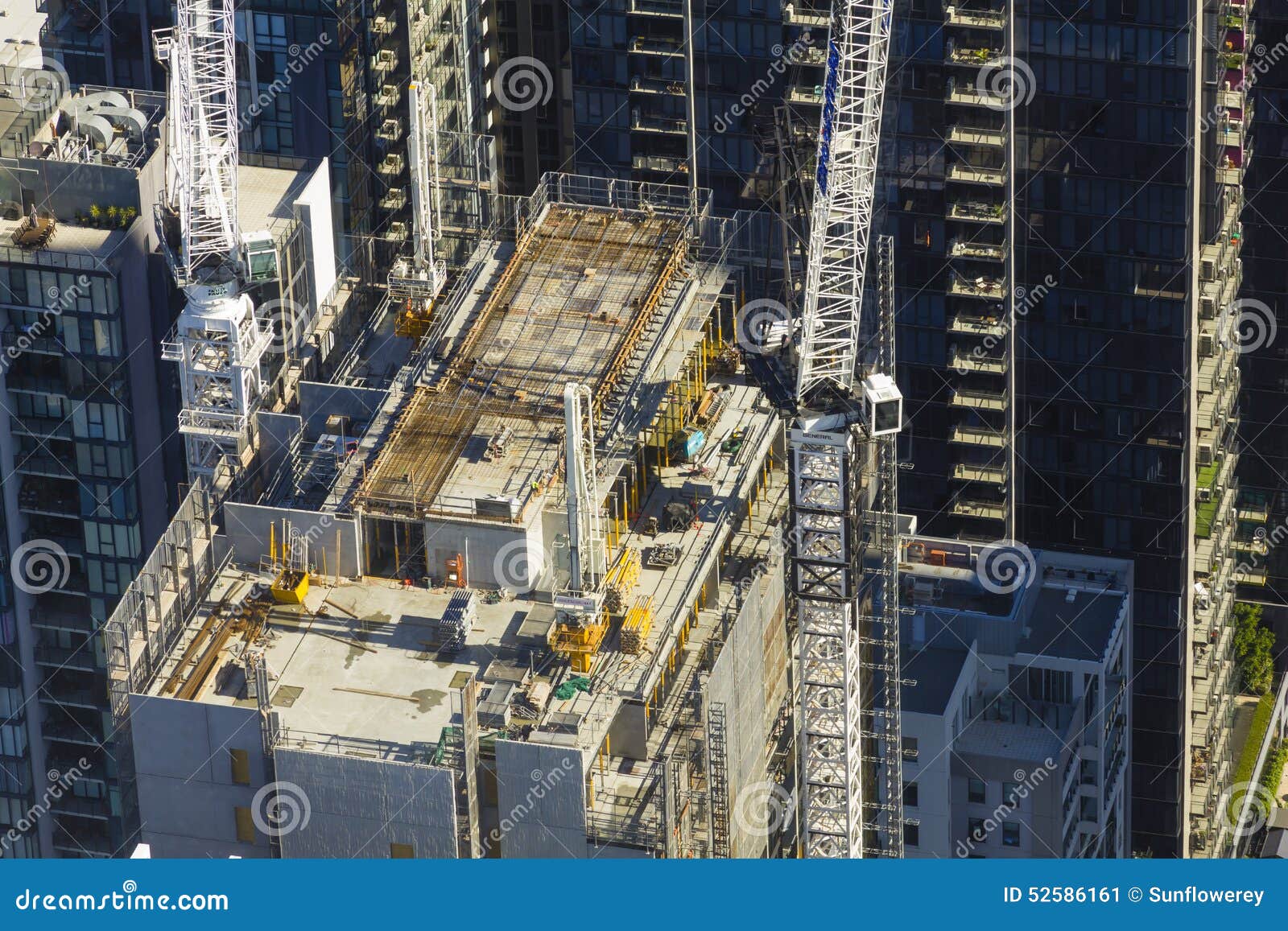 View of Contruction Work in Melbourne during Editorial Photo - Image of ...
