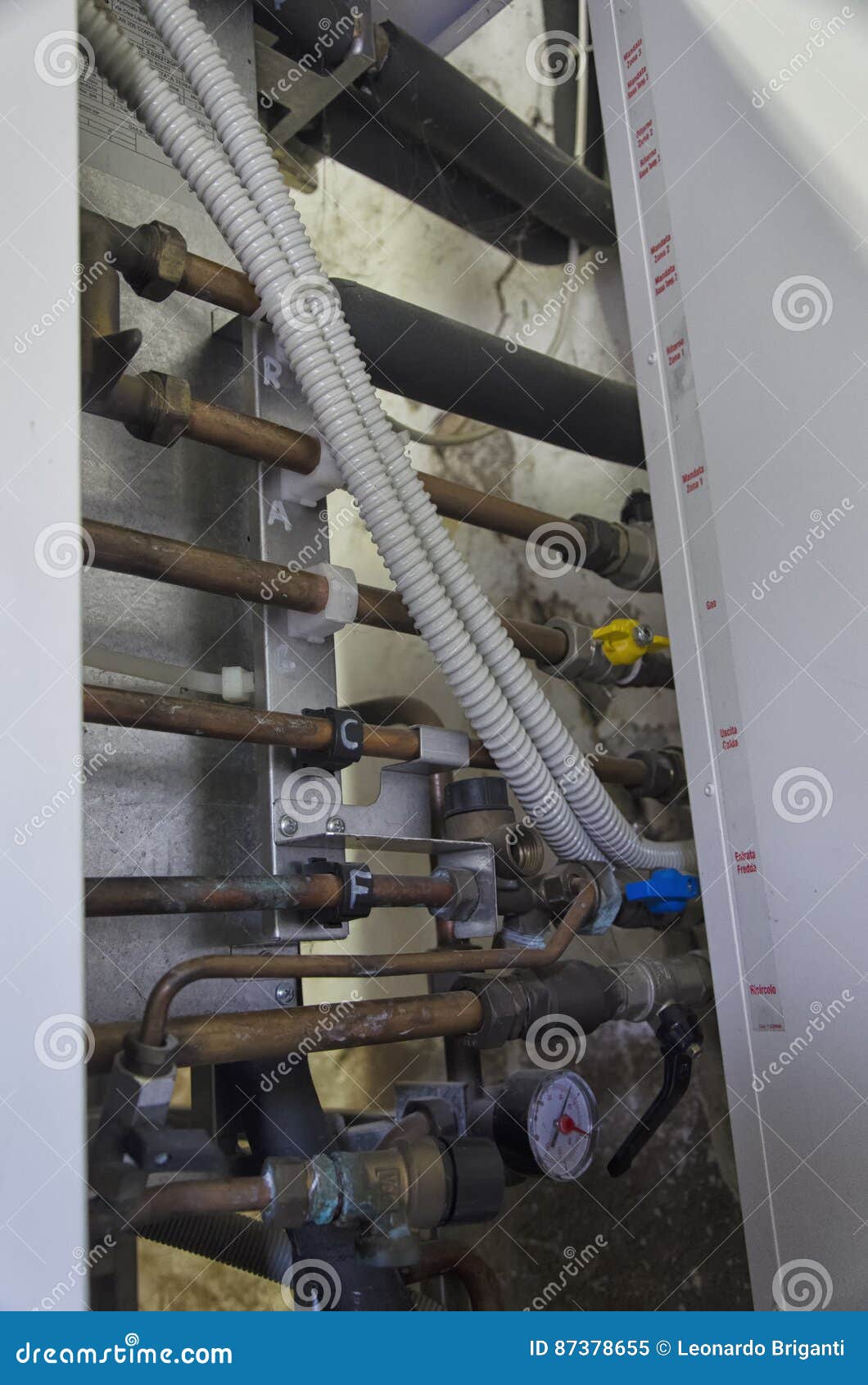 View of Copper Tubes and Knobs Inside a Boiler Stock Image - Image of ...
