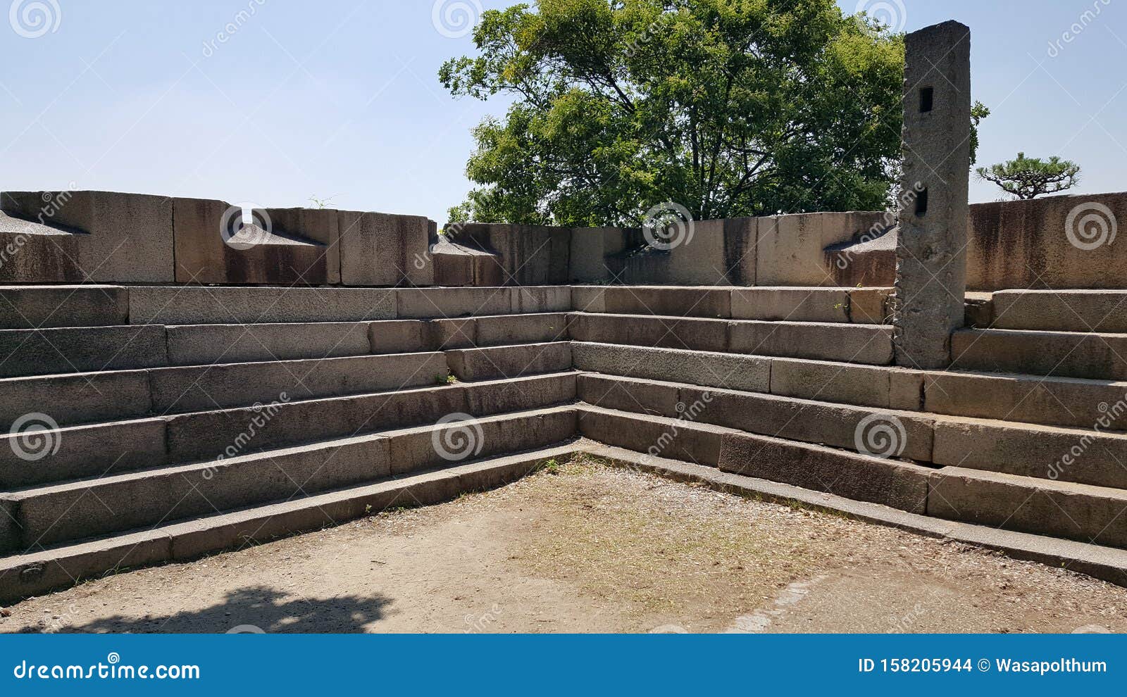 View at the Corner of a Castle Wall Stock Photo - Image of architecture ...