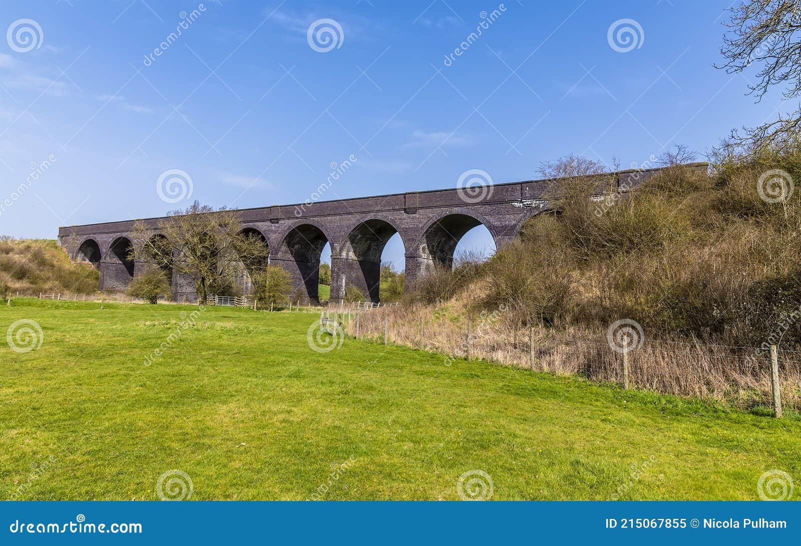 A View from the Corner of a Field Towards the Abandoned Helmdon Viaduct ...