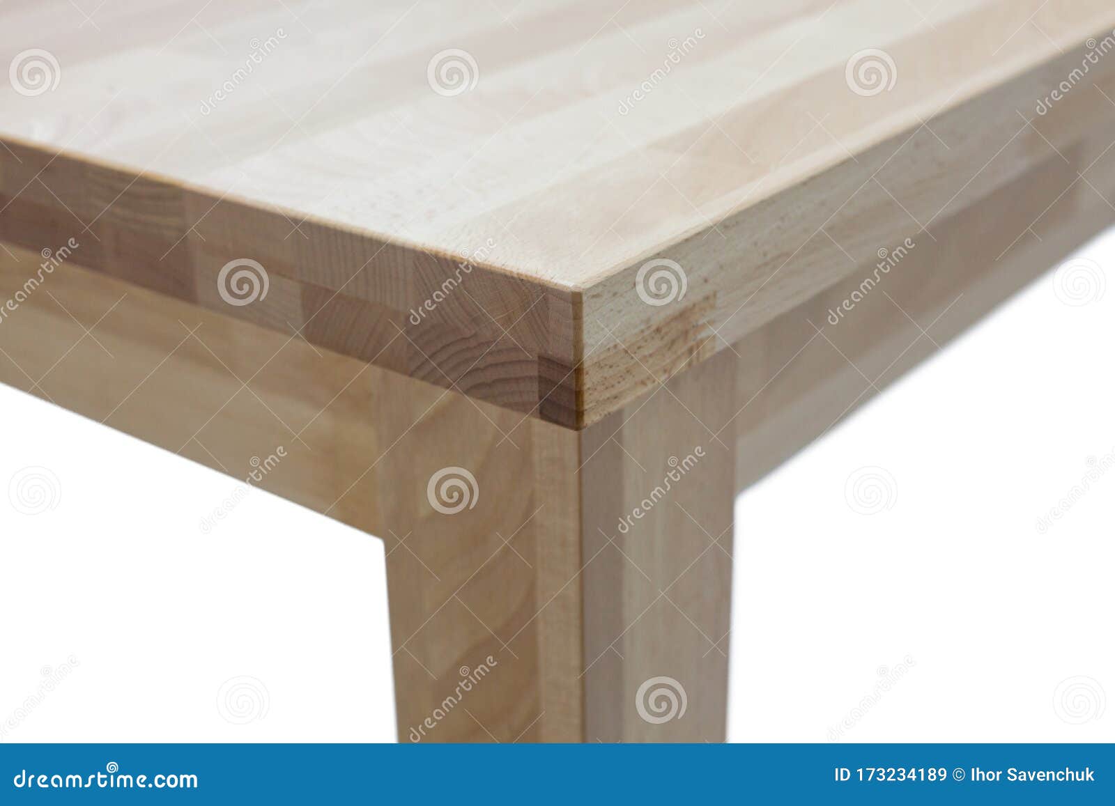 View of the Corner of a Wooden Modern Kitchen Table. Kitchen Dining ...