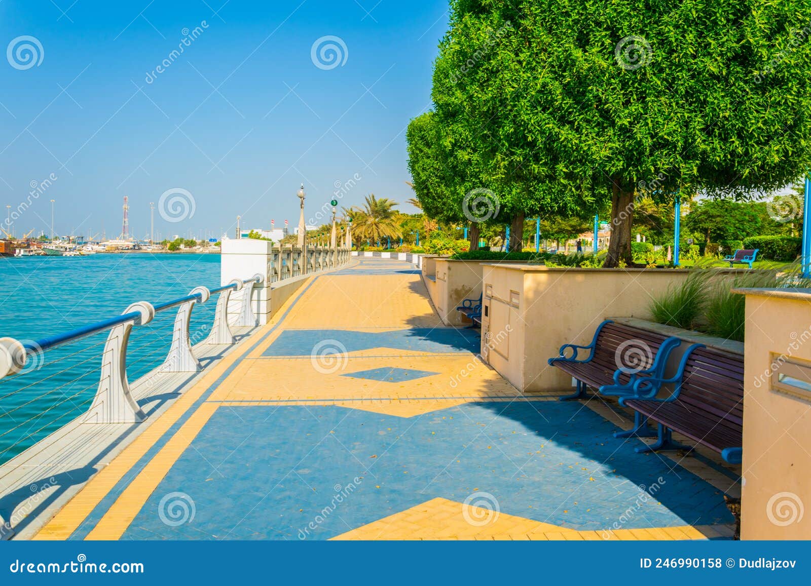View of the Corniche - Promenade in Abu Dhabi, UAE...IMAGE Stock Photo ...