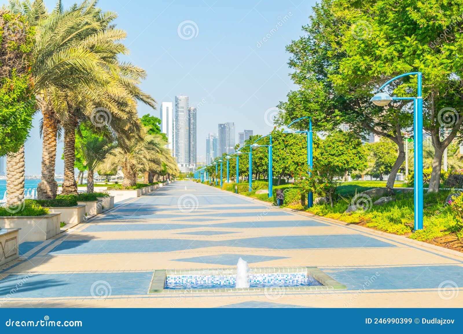 View of the Corniche - Promenade in Abu Dhabi, UAE...IMAGE Stock Image ...
