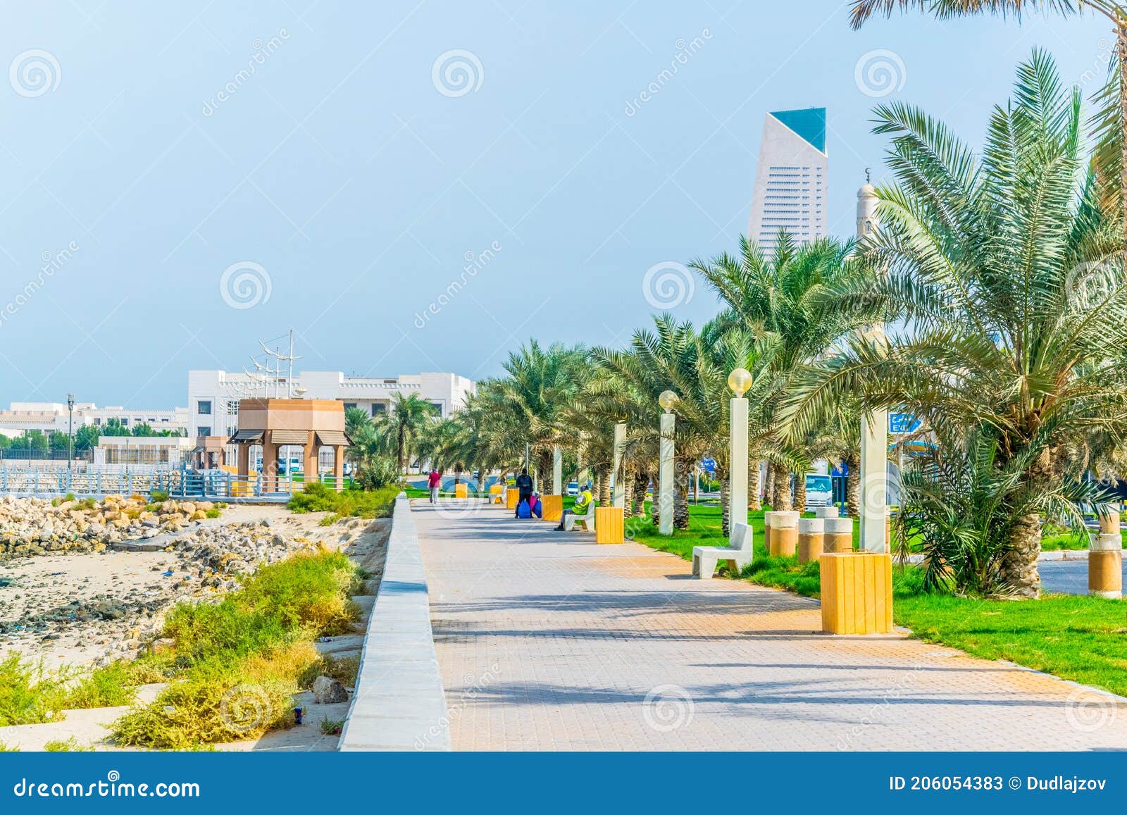 View of the Corniche - Promenade in Kuwait Editorial Stock Photo ...