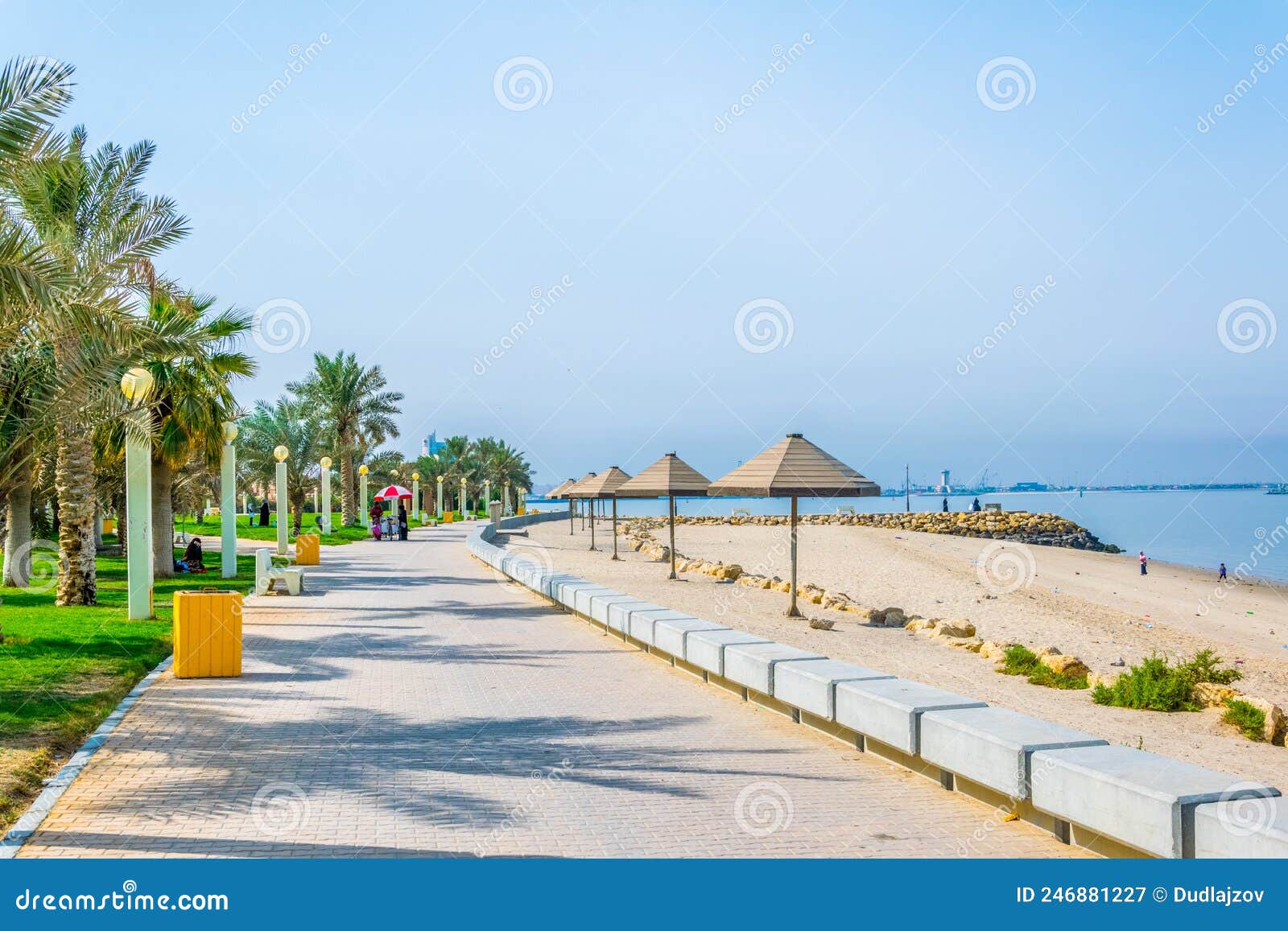 View of the Corniche - Promenade in Kuwait...IMAGE Editorial ...