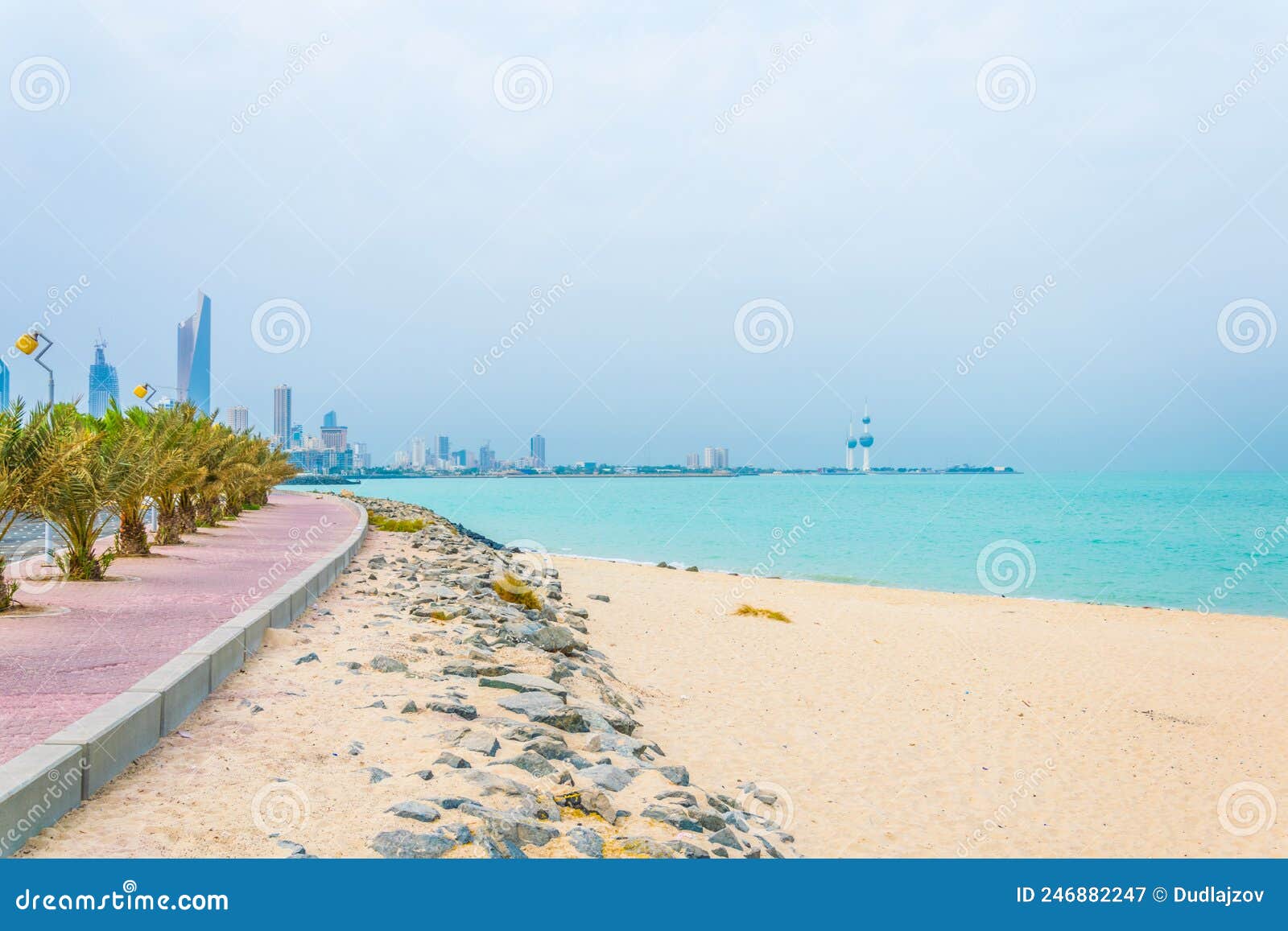 View of the Corniche - Promenade in Kuwait...IMAGE Stock Image - Image ...