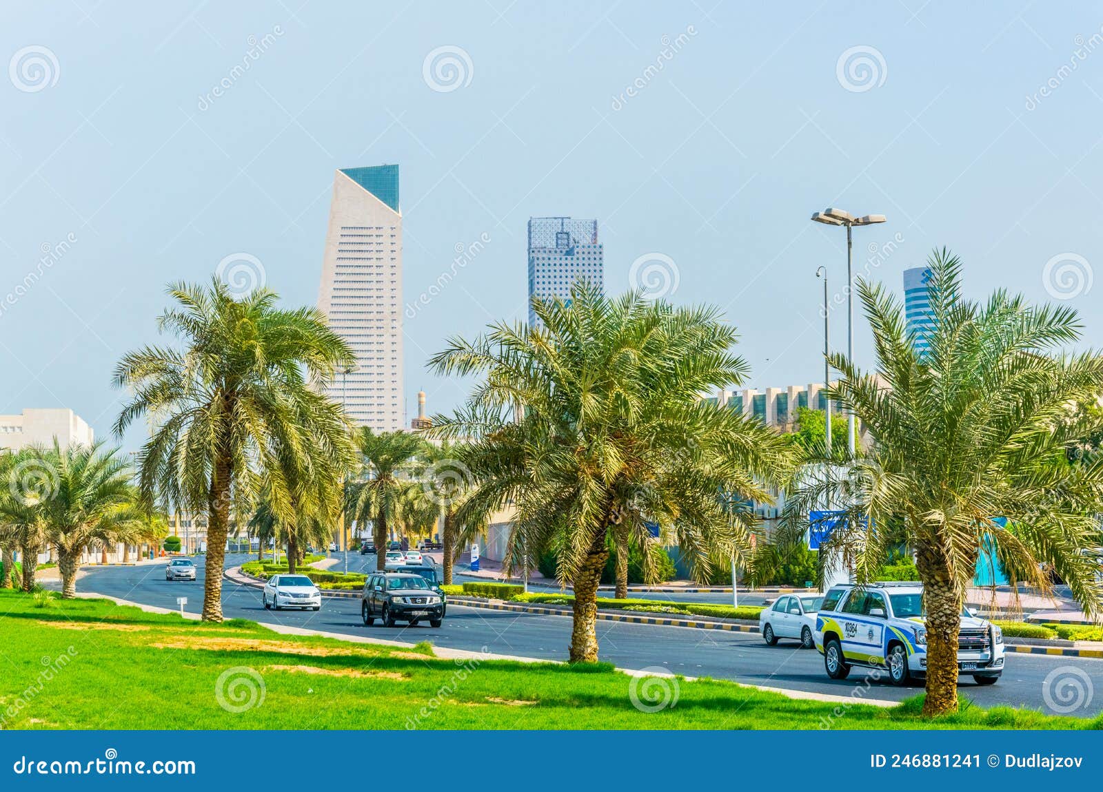 View of the Corniche Road in Kuwait...IMAGE Editorial Photo - Image of ...