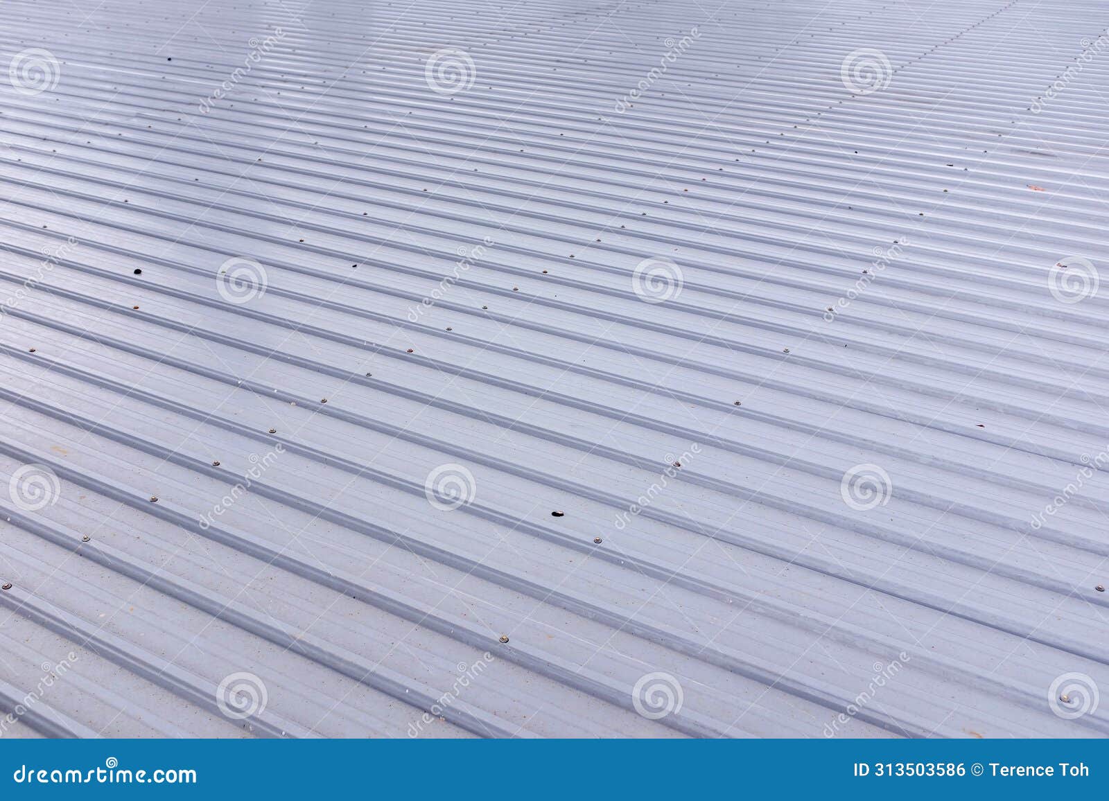 View of a Corrugated Metal Deck Roof System Installed on a Building ...