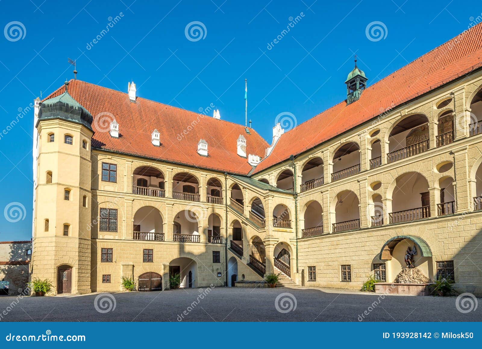 View at the Courtyard of Trausnitz Castle in Landshut ,Germany Stock ...