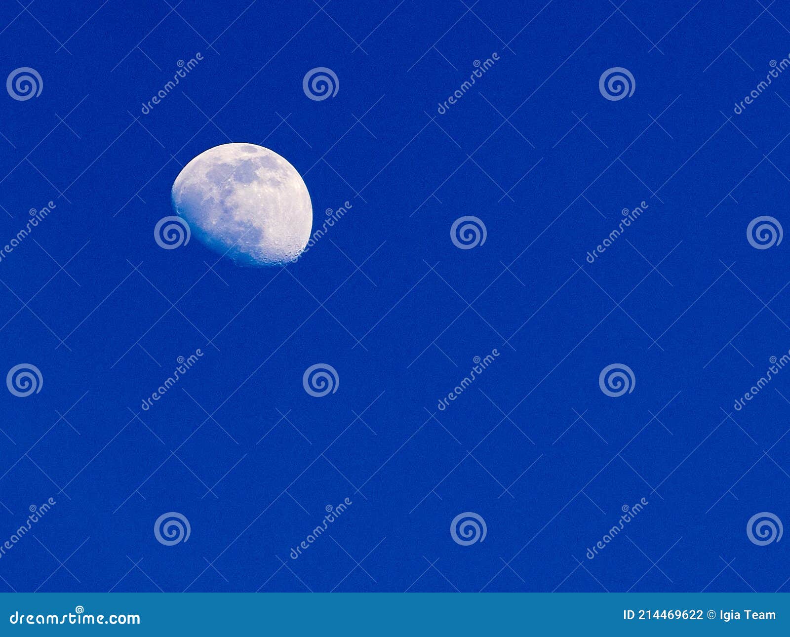 View of the Crescent Moon with the Craters in Shadow Stock Photo ...