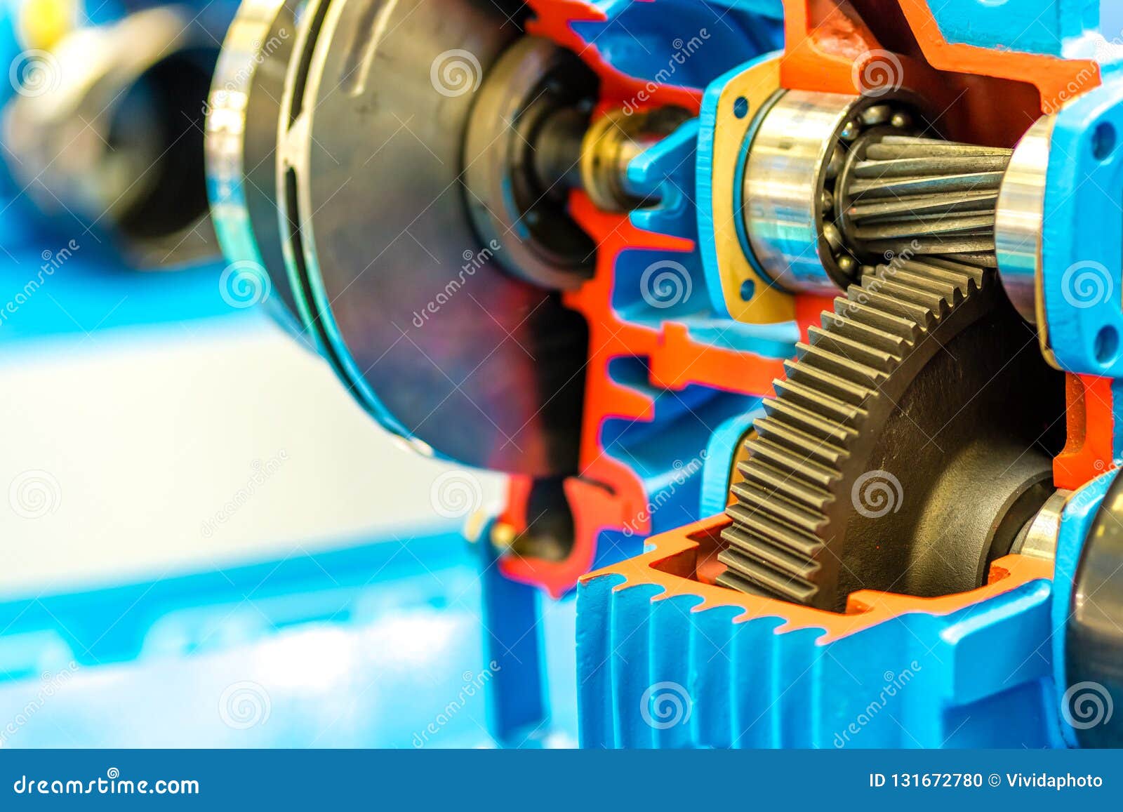Cross section gears stock photo. Image of machinery - 131672780