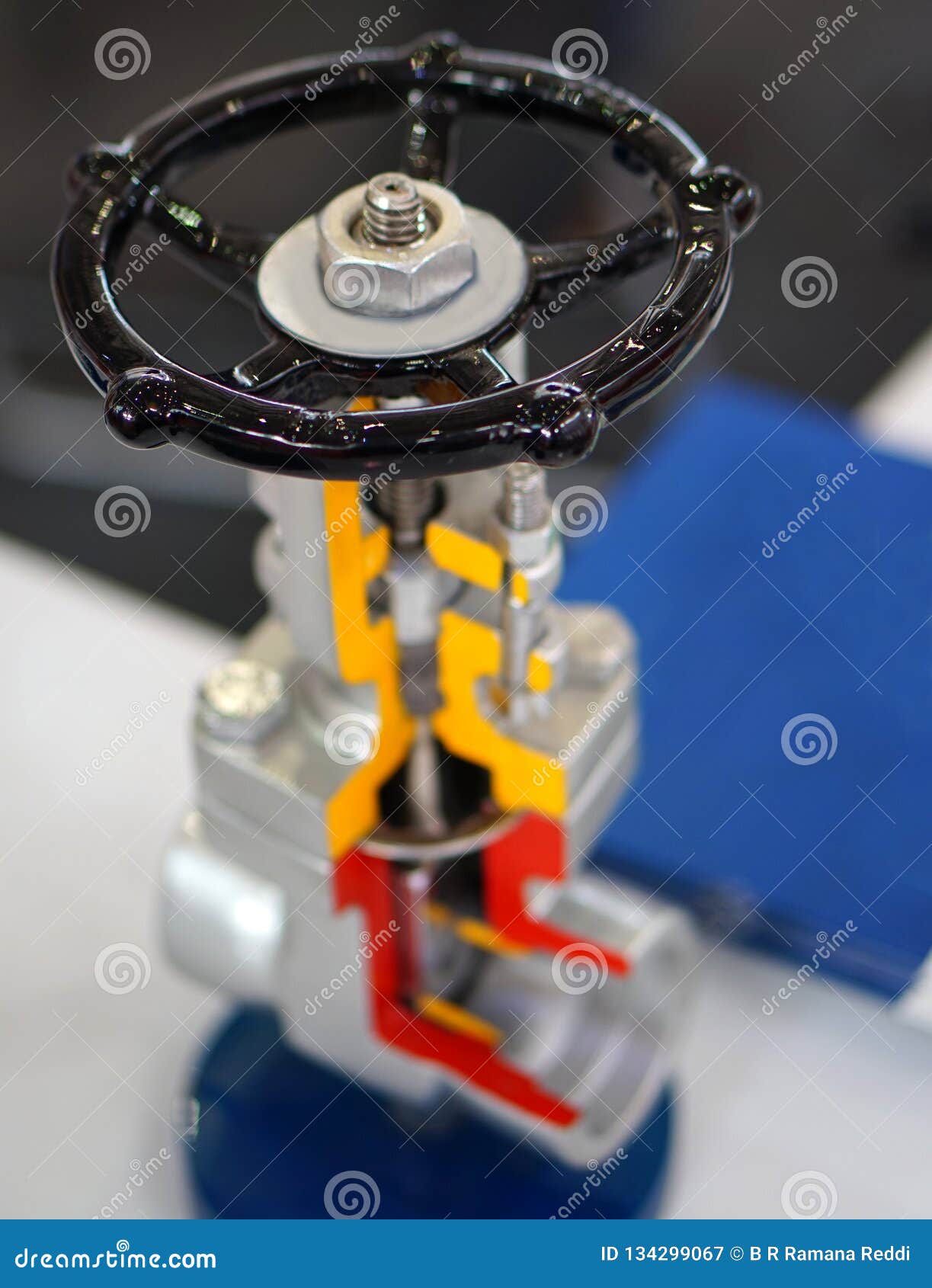View of Cross Section of a Valve in Industry Stock Image - Image of ...