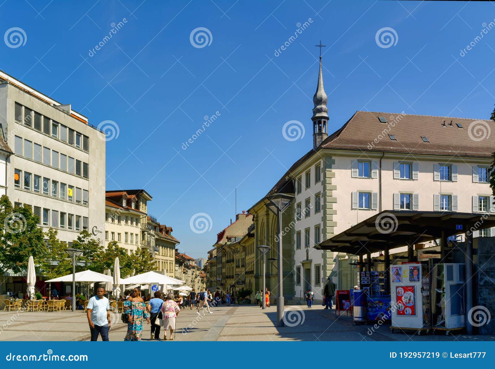 Freiburg Fribourg, Switzerland - September 3, 2019: Georges-Python Square Editorial Stock Image ...