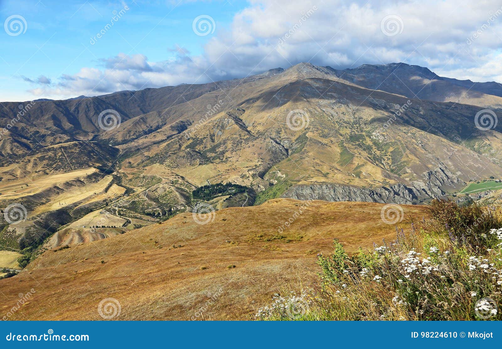 View from Crown Range Summit Stock Photo - Image of island, southern ...