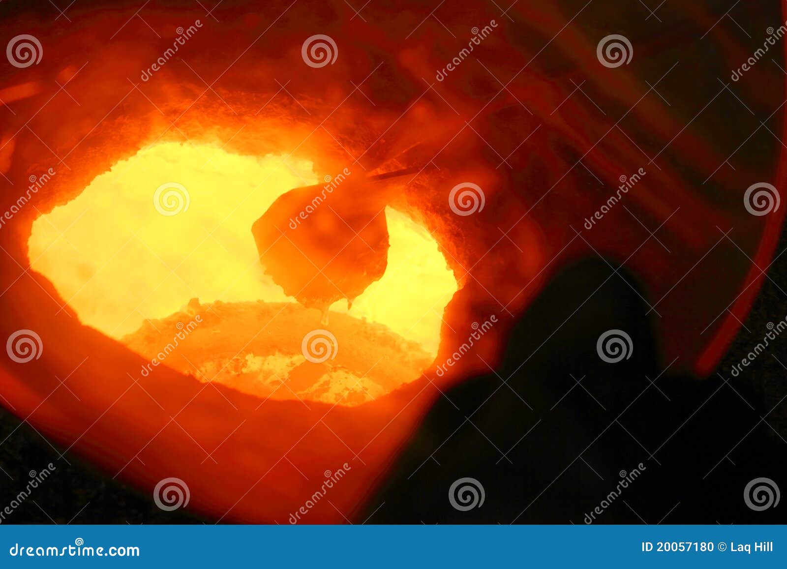View into a Crucible of Molten Metal. Stock Photo - Image of burnt ...