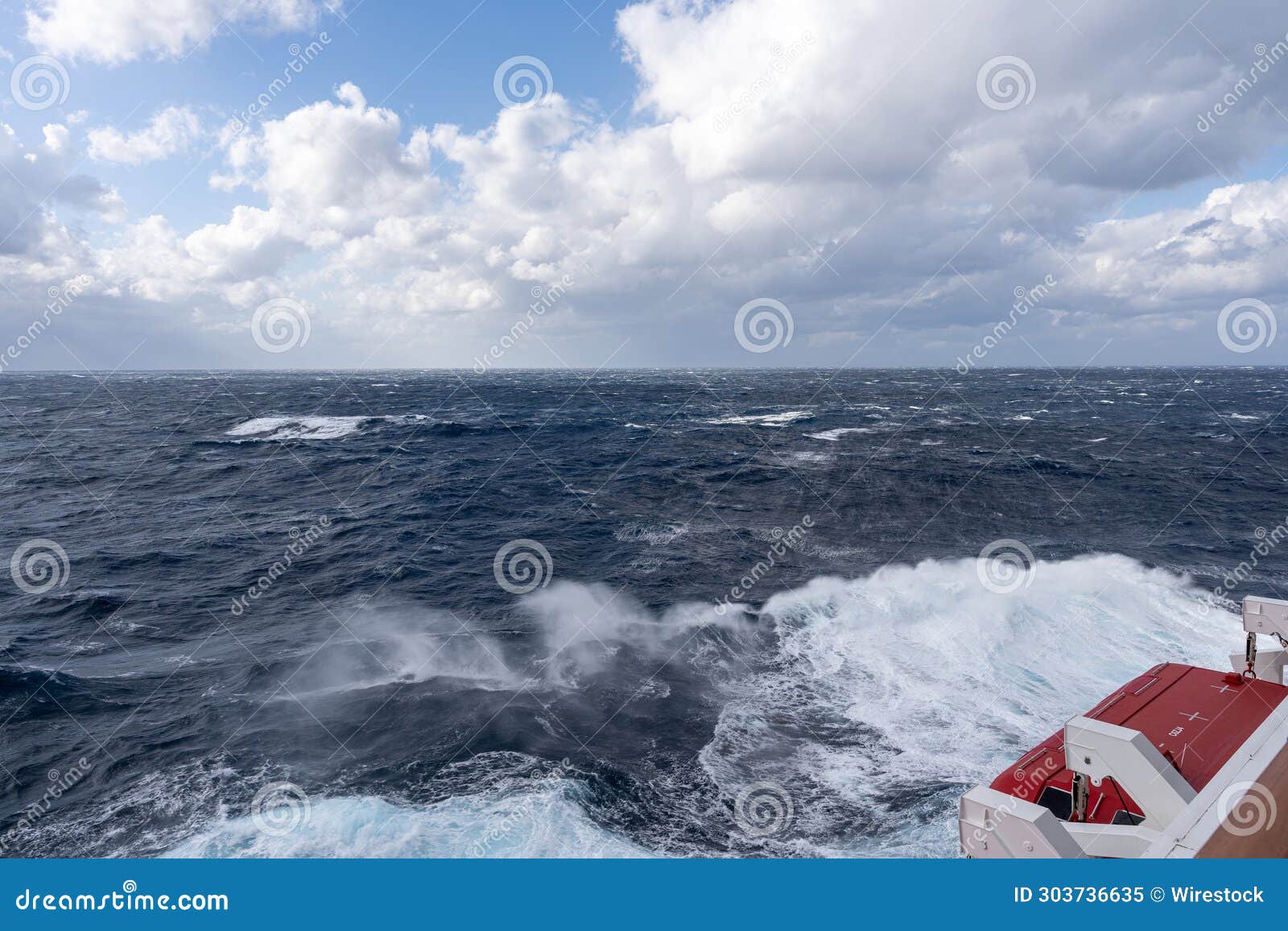 View from a Cruise Ship in Rough Sea Stock Image - Image of motion, vessel: 303736635