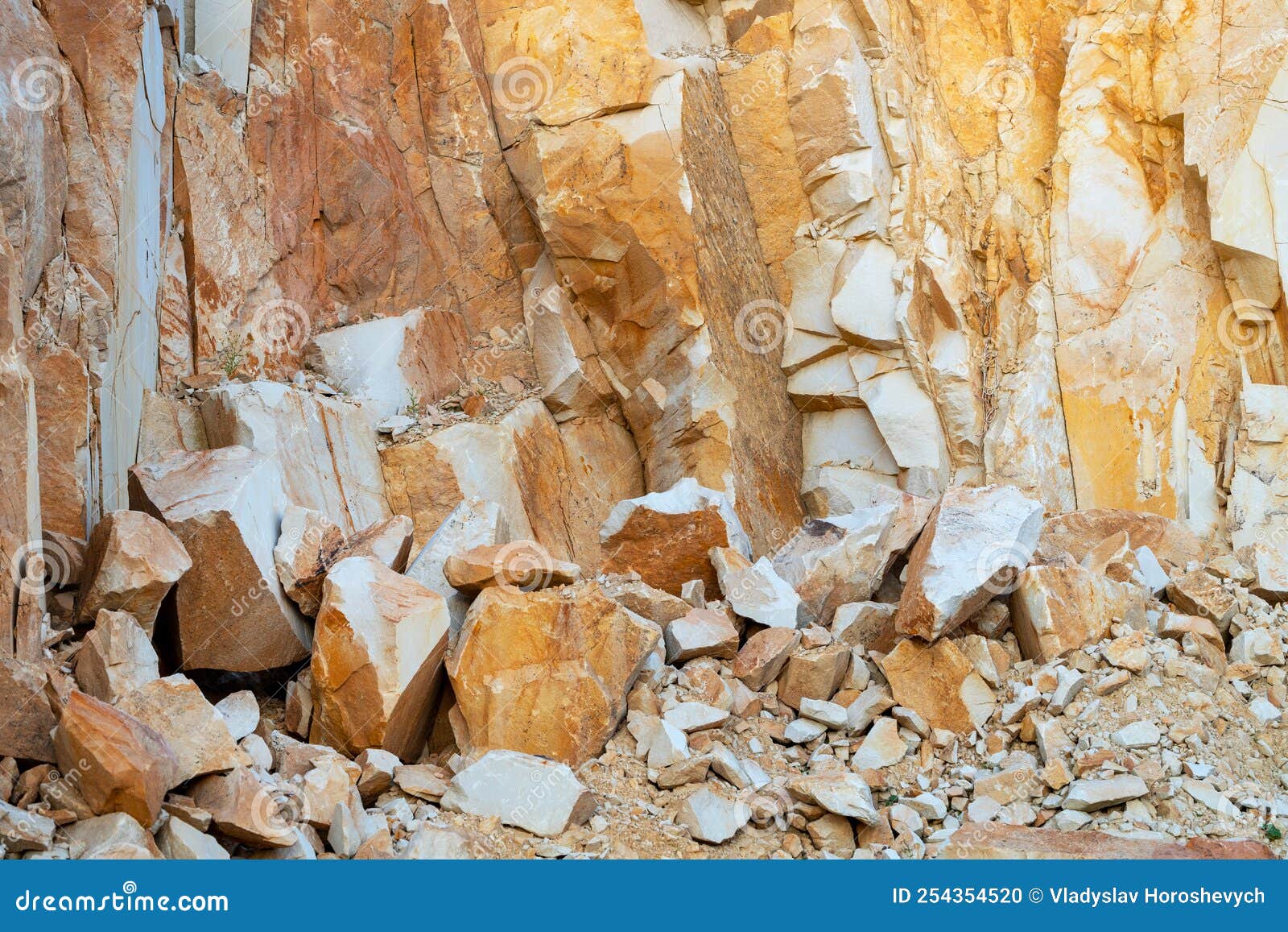 View of a Crumbling Rock, Stones Fall from a Cliff, Sandy Cliffs Stock ...