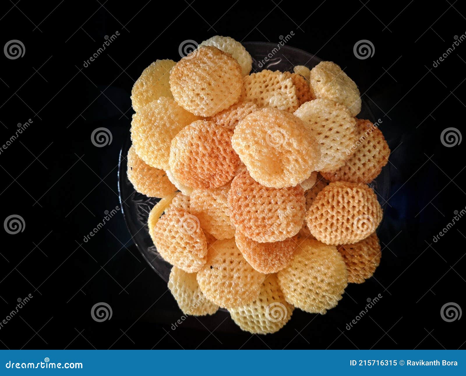 View of Crunchy Tapioca Chips Which is a Famous Indian Savory. Crispy ...