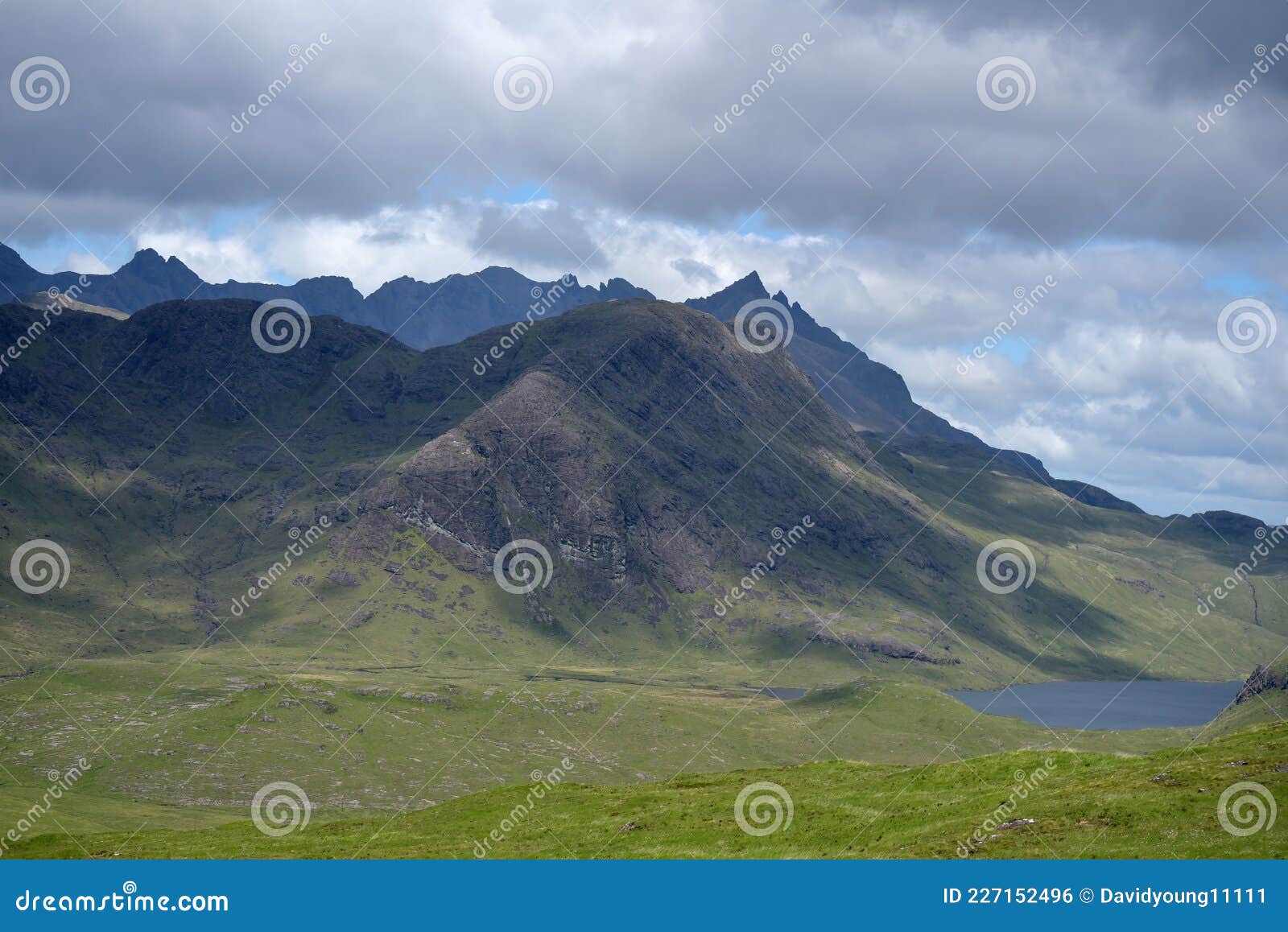 View of Cuillin Range from Camusanary on Skye, Scotland Stock Photo ...